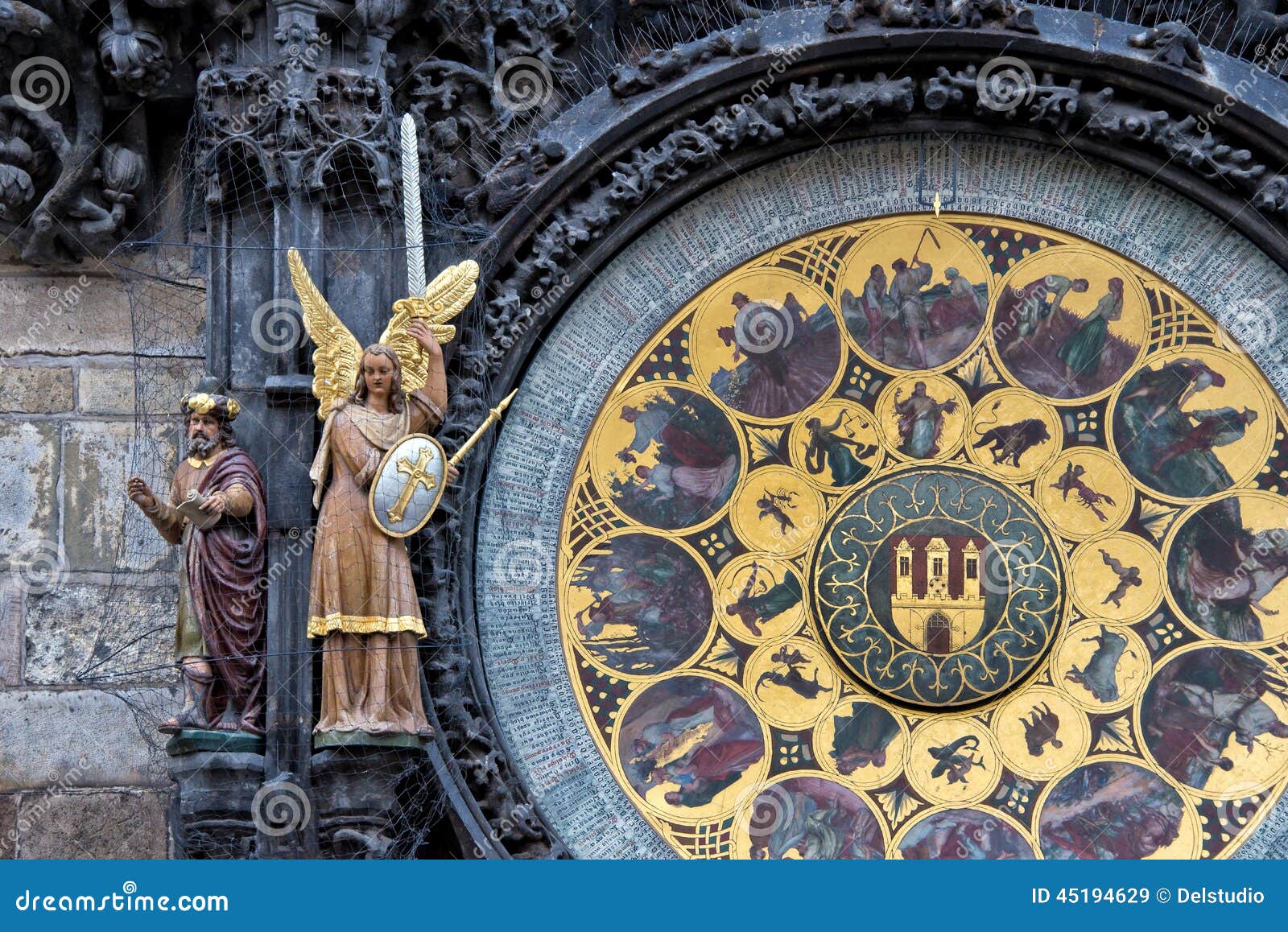 The Prague Medieval Astronomical Clock Stock Image - Image of travel ...