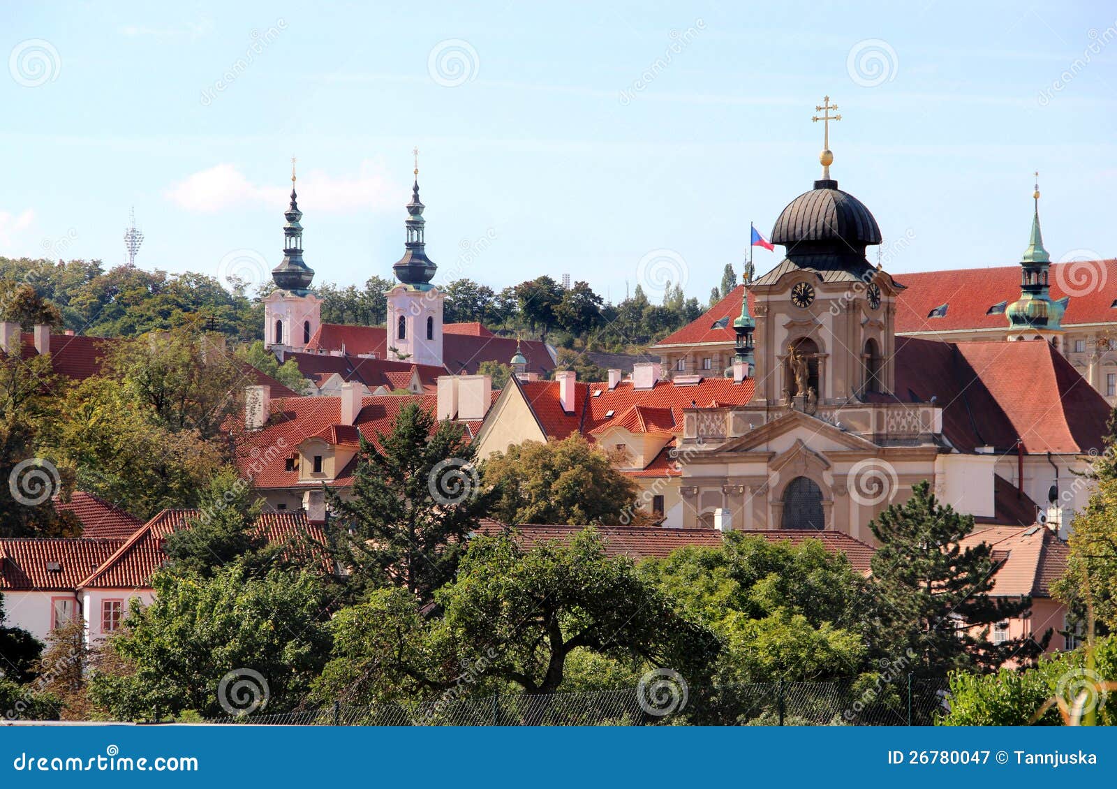 Prague monastery stock image. Image of postcard, rainy - 26780047