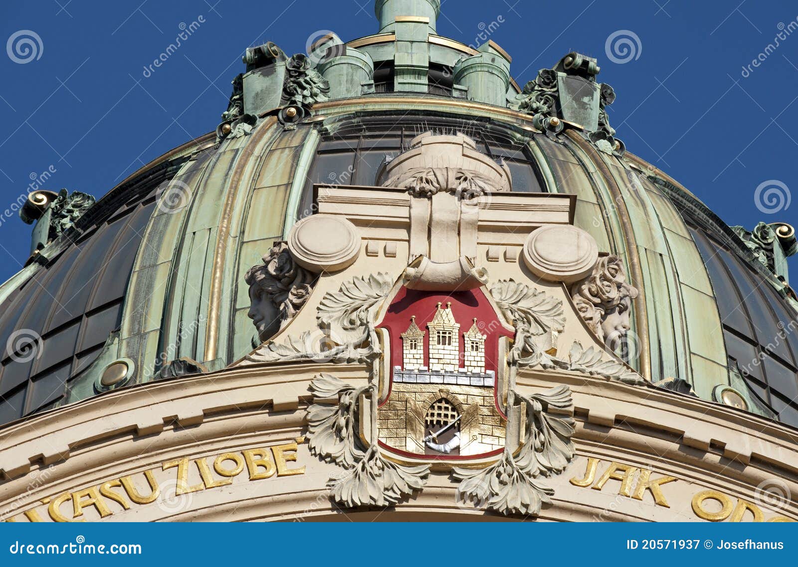 Prague - Obecni Dum stock image. Image of attraction - 20571937