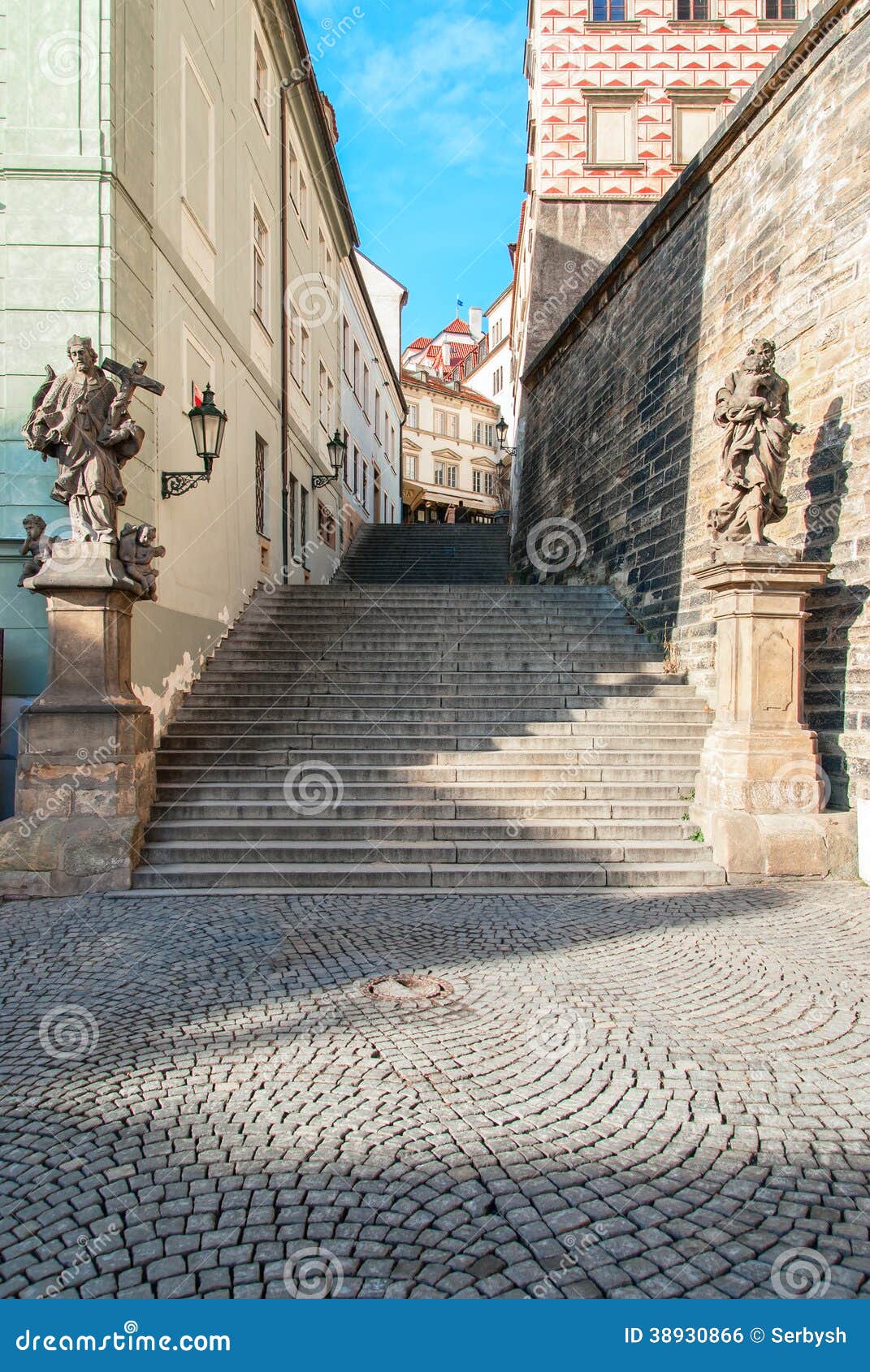 Prague - Old Castle Stairs stock photo. Image of cityscape - 38930866