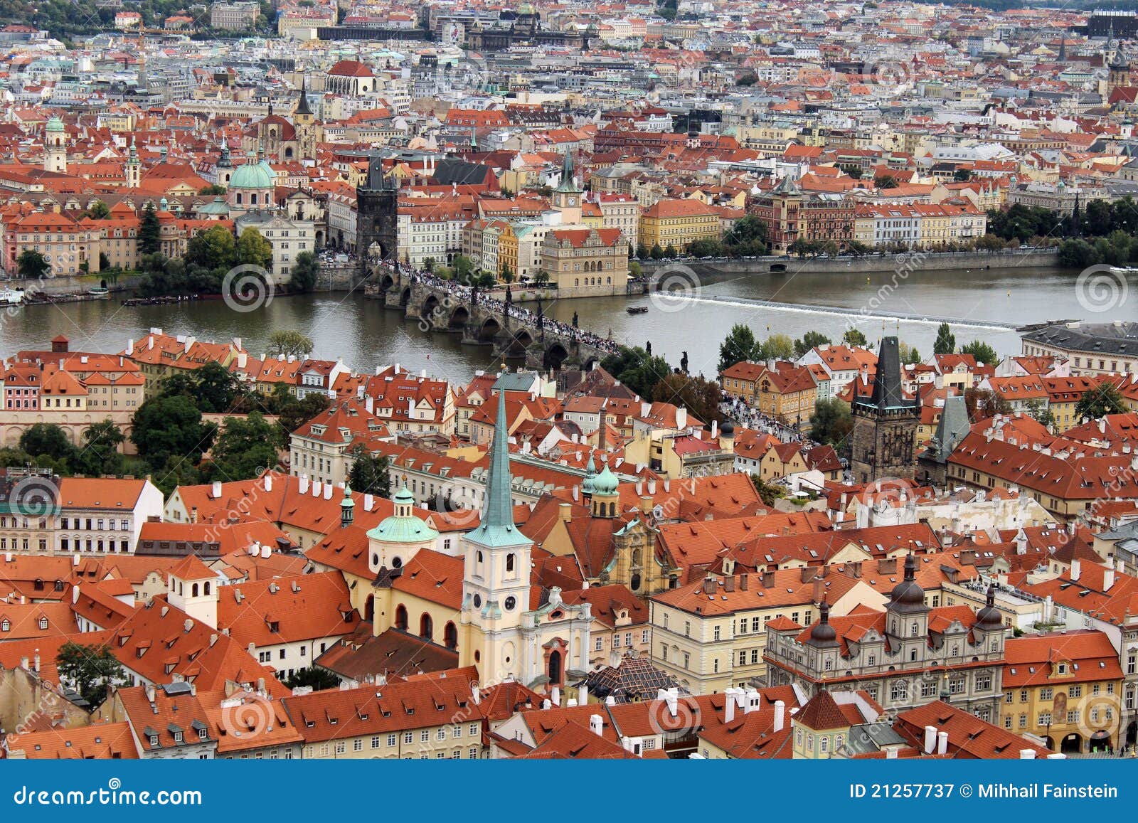 Prague Panorama stock image. Image of sunny, quaint, europe - 21257737
