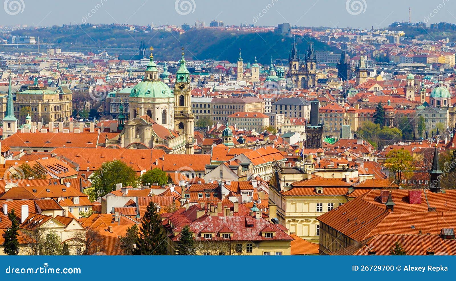 Prague panorama arkivfoto. Bild av slott, europa, berömdt - 26729700