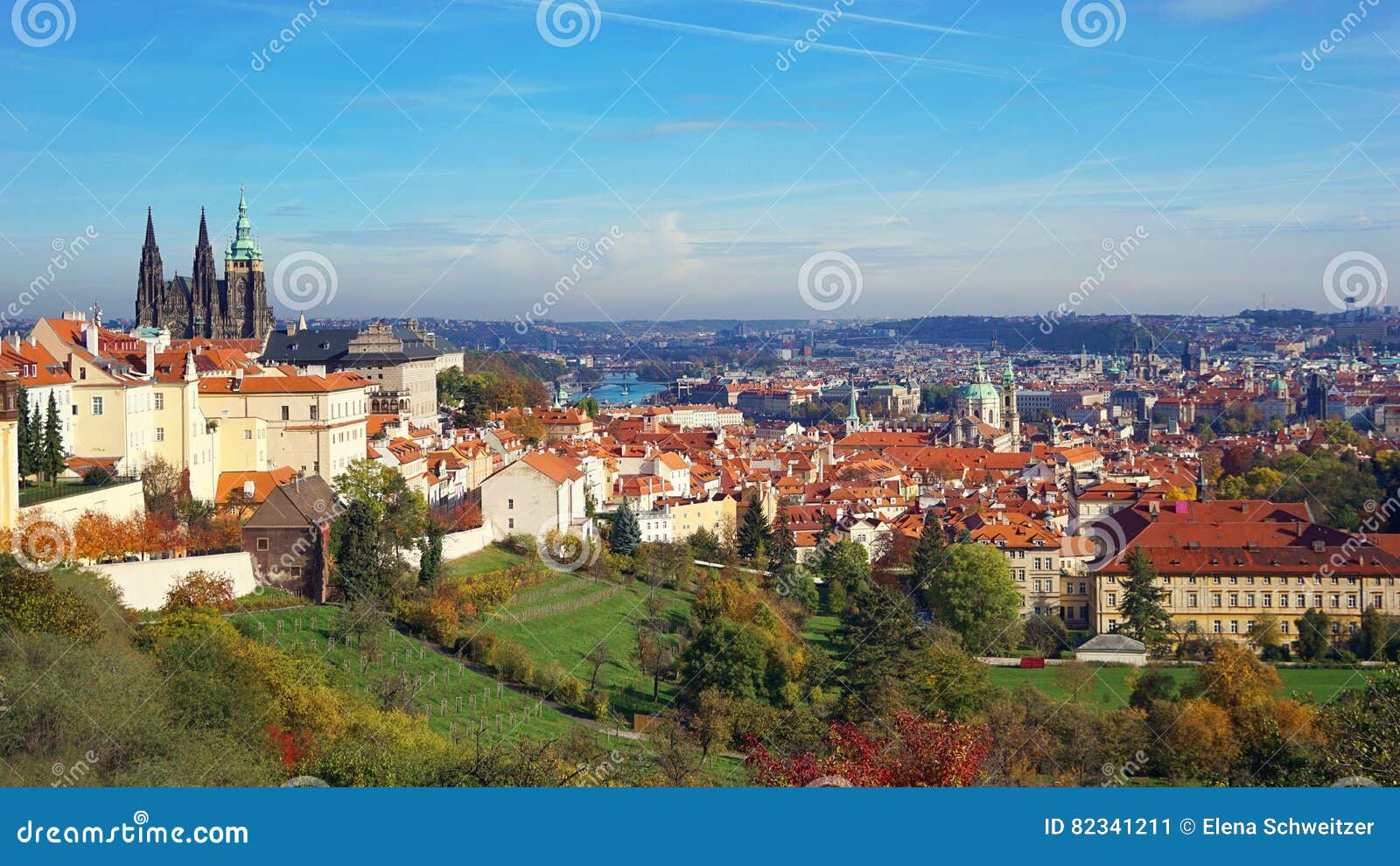 Prague panorama stock image. Image of hradcany, panorama - 82341211