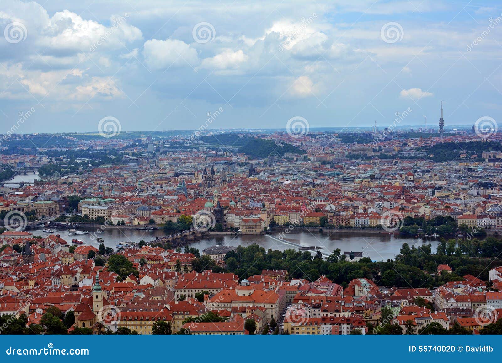 Prague panorama 2015 stock photo. Image of house, capital - 55740020