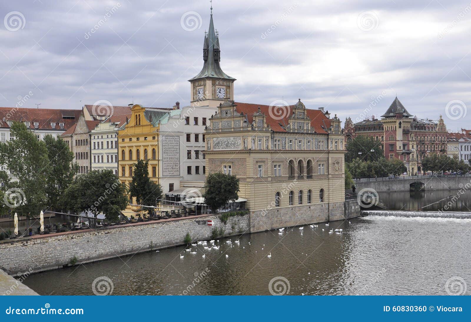 Prague Panorama Over Vltava River in Czech Republic Editorial Image ...