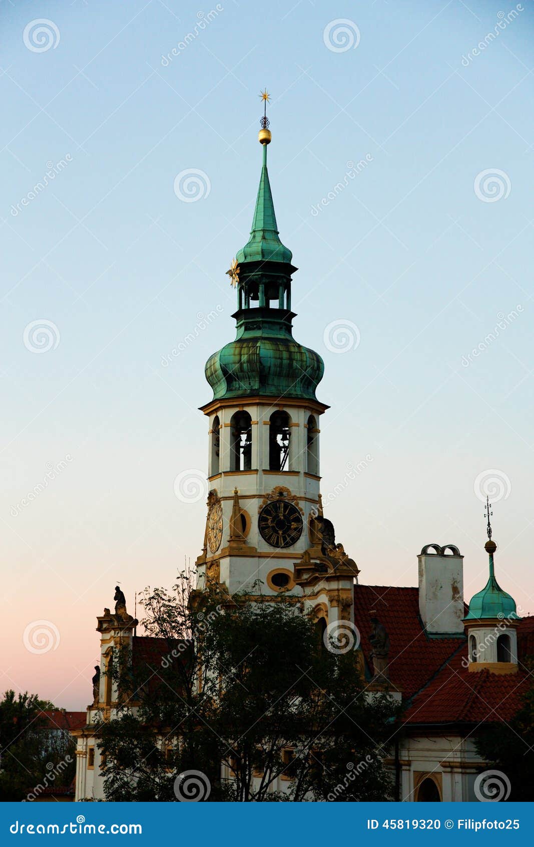 Prague Pilgrim Place Loreta Stock Photo - Image of arcade ...