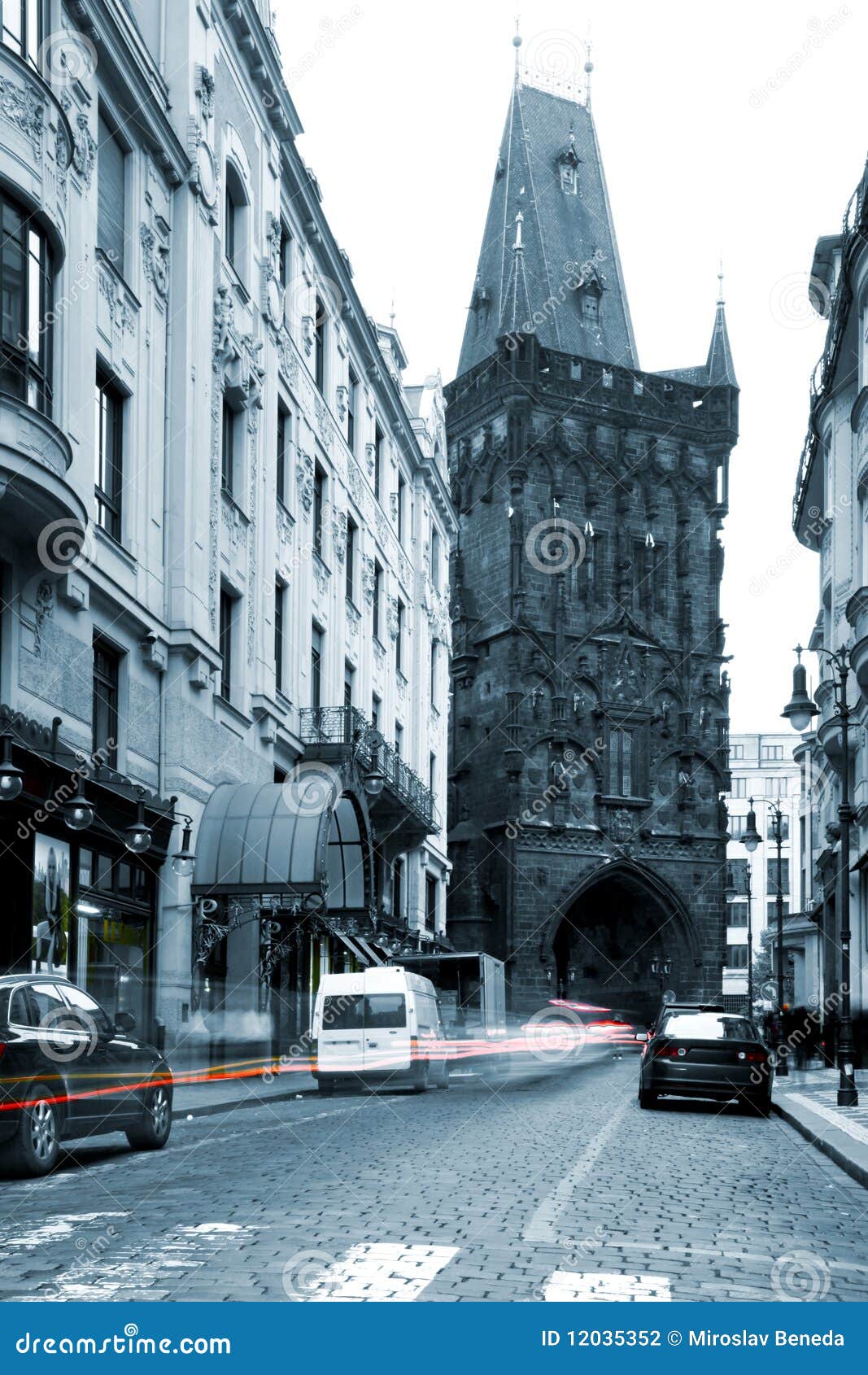 Prague - Prasna tower stock photo. Image of dealings - 12035352