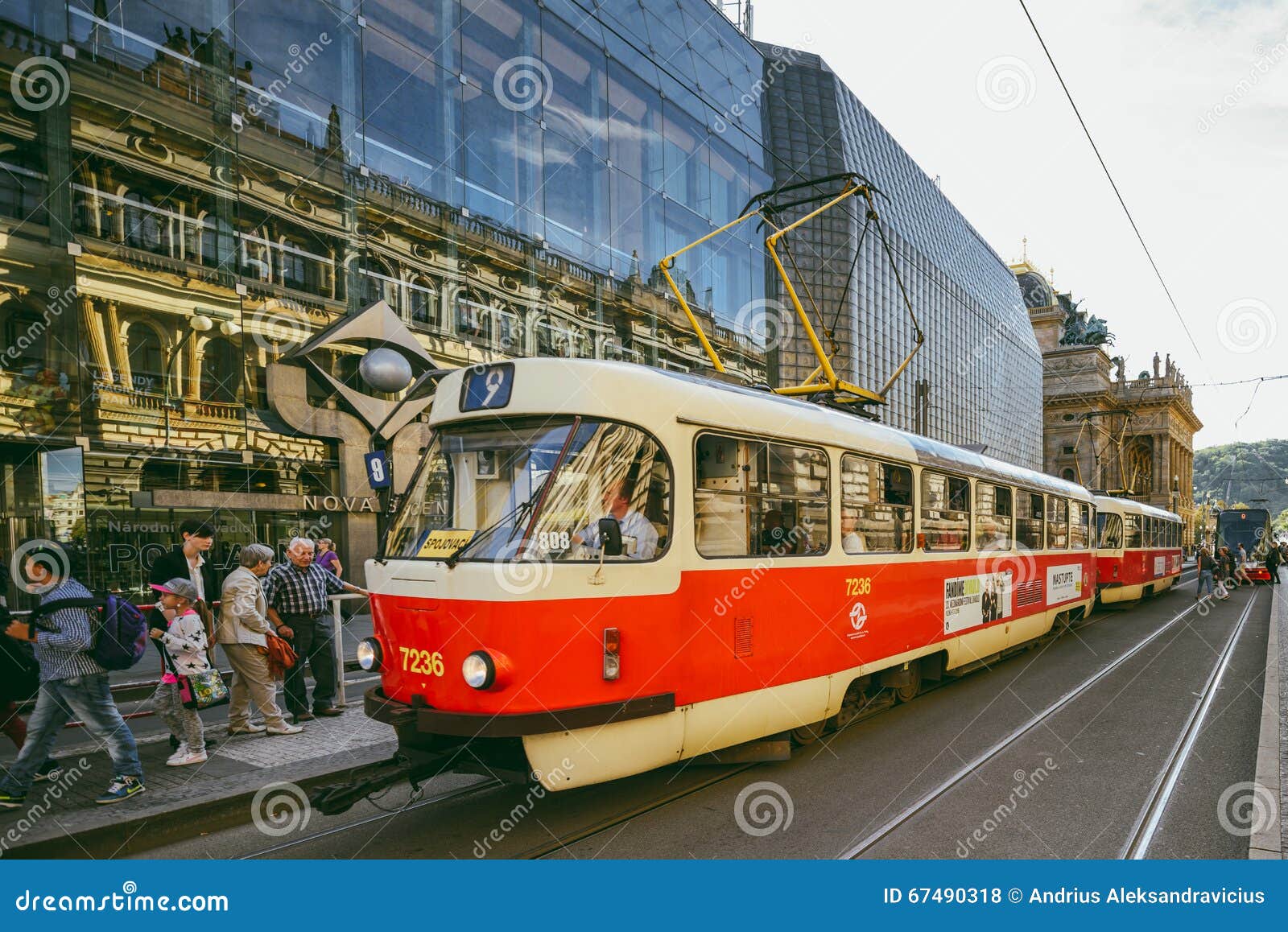 Prague Public Transport editorial stock photo. Image of street - 67490318