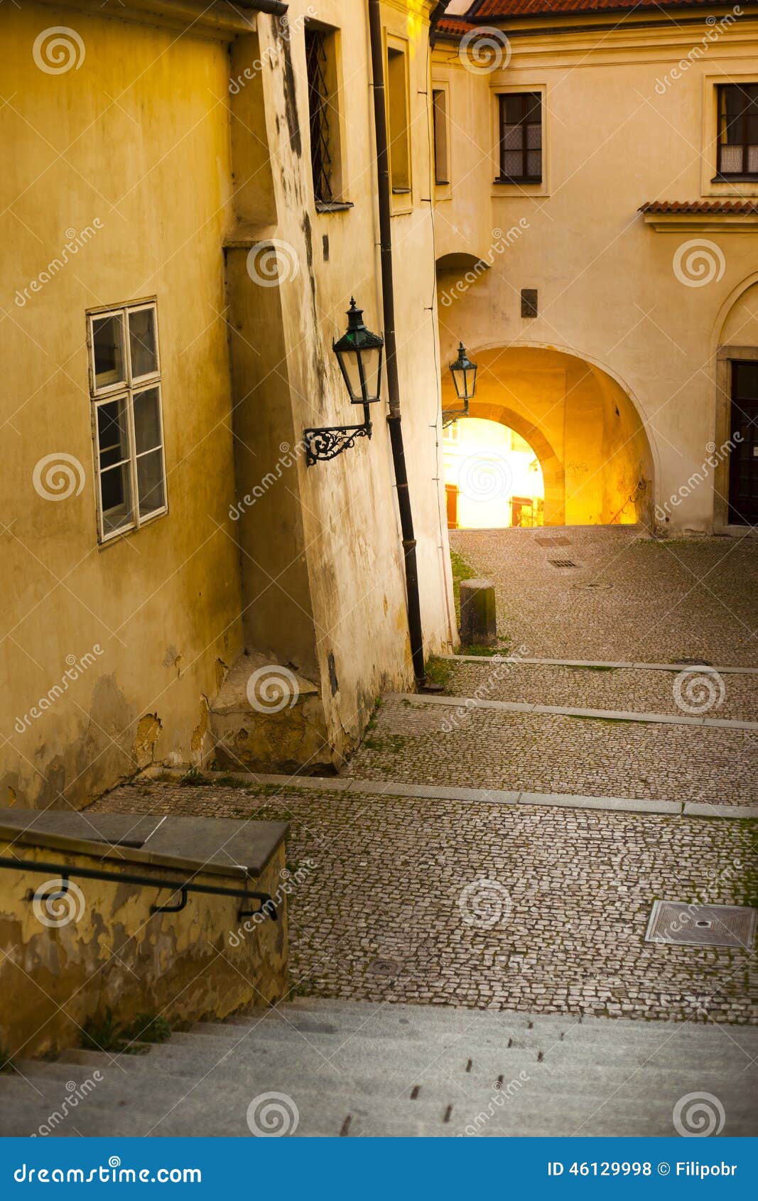 Prague, Romantic Old Castle Stairs Stock Photo - Image of baroque ...