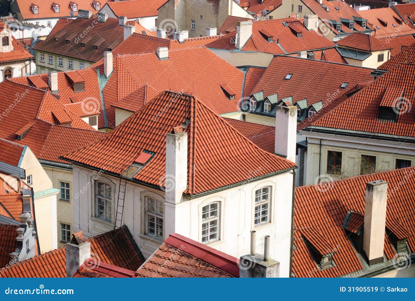 Prague rooftops stock image. Image of republic, roofs - 31905519