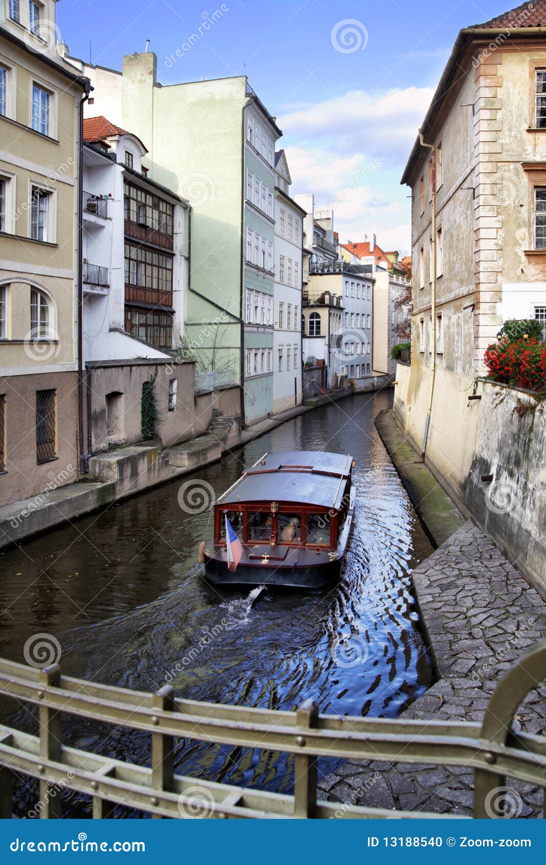 Prague s canal stock photo. Image of bridge, post, architectonical ...