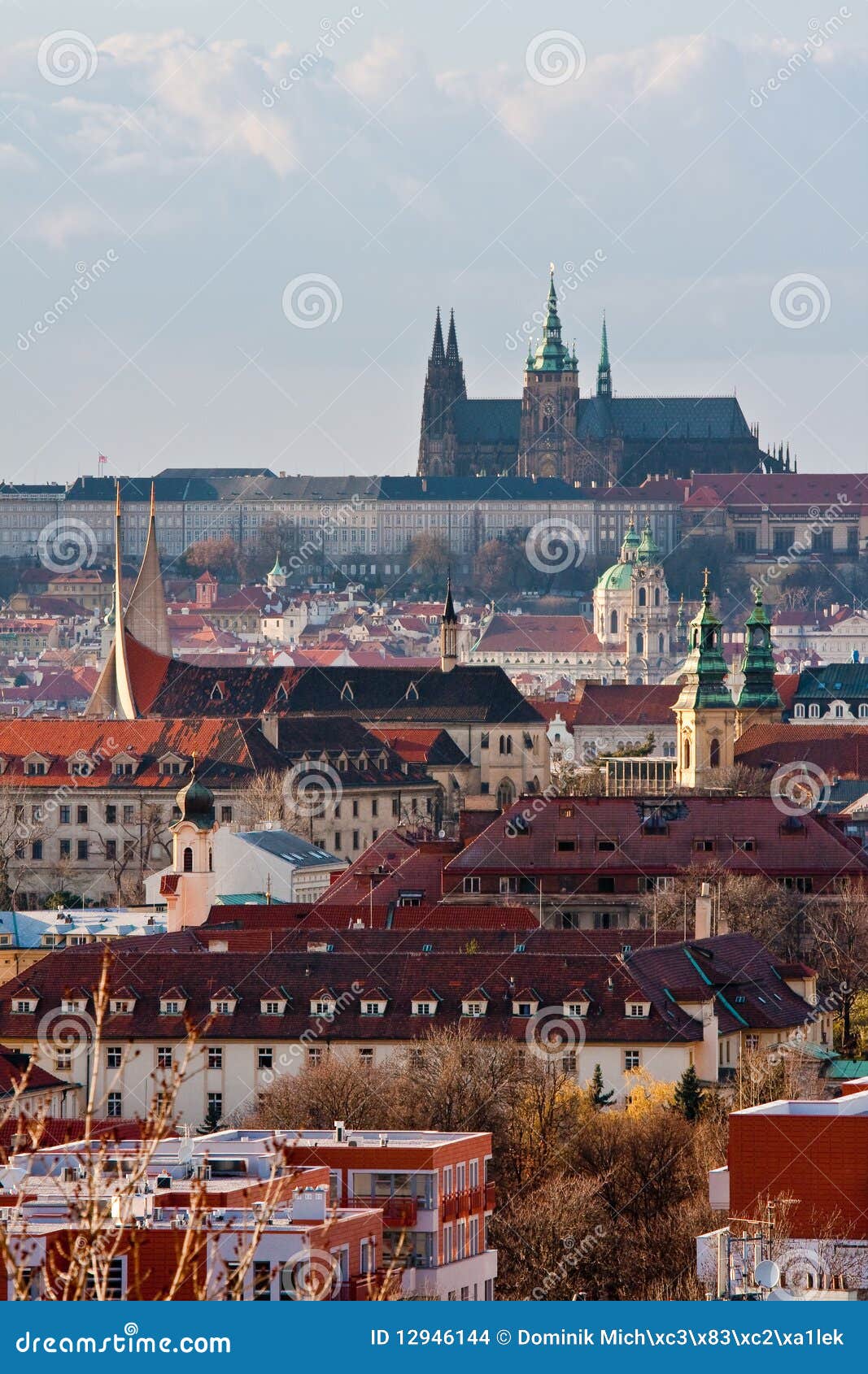 Prague scenery stock photo. Image of horizon, scene, tower - 12946144
