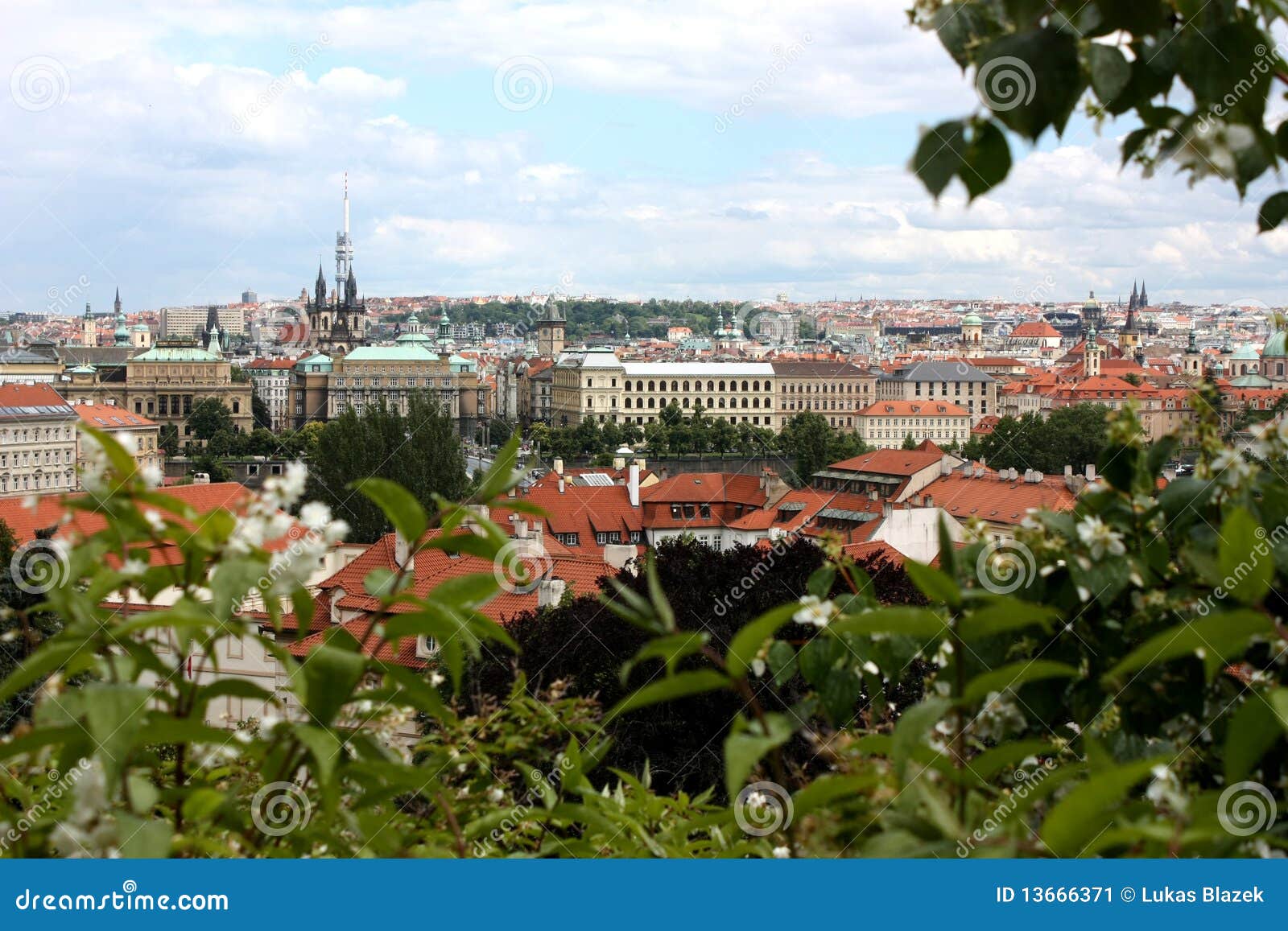 Prague scenery stock image. Image of architecture, city - 13666371