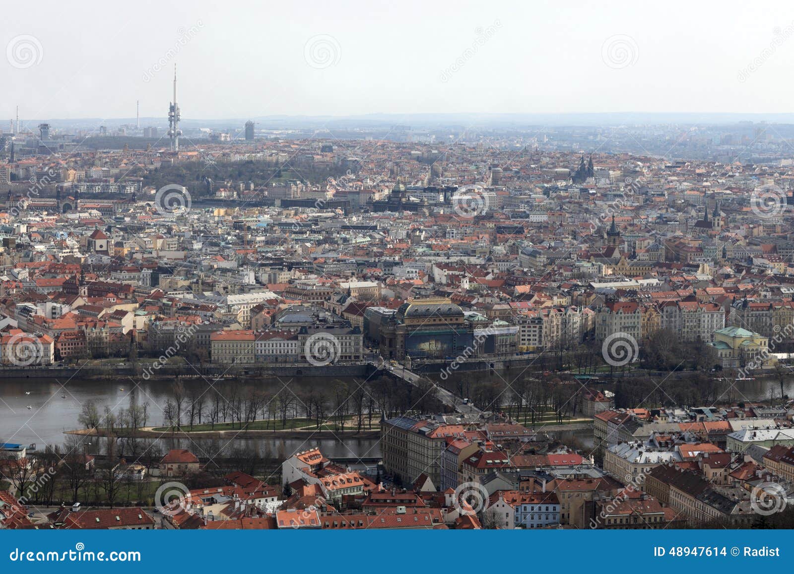 Prague skyline stock photo. Image of destination, czech - 48947614