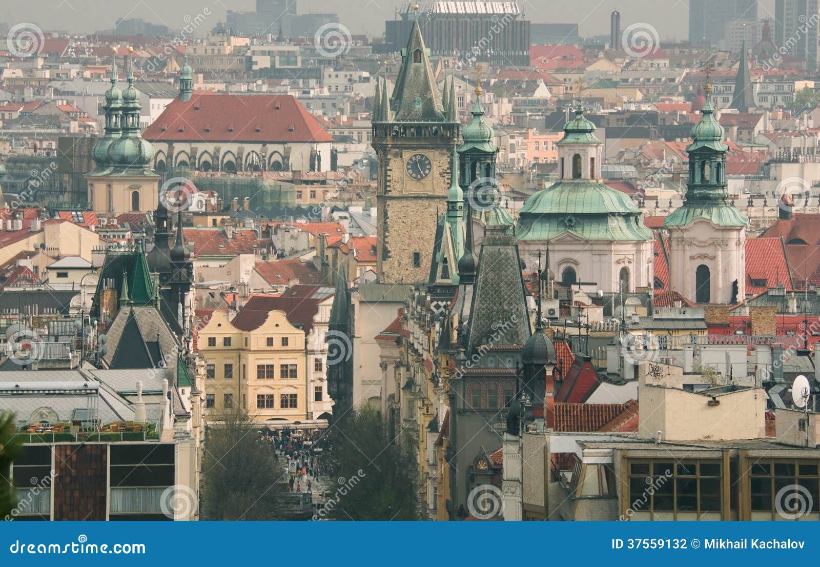 Prague in spring stock photo. Image of horizontal, bohemia - 37559132