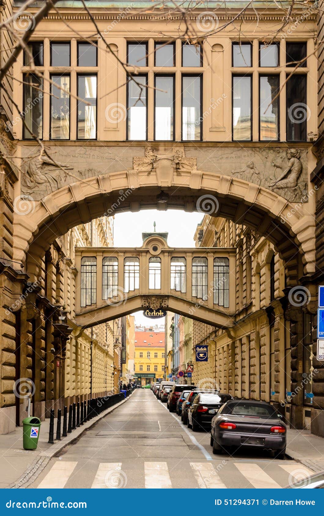 Prague street editorial photo. Image of archway, arch - 51294371