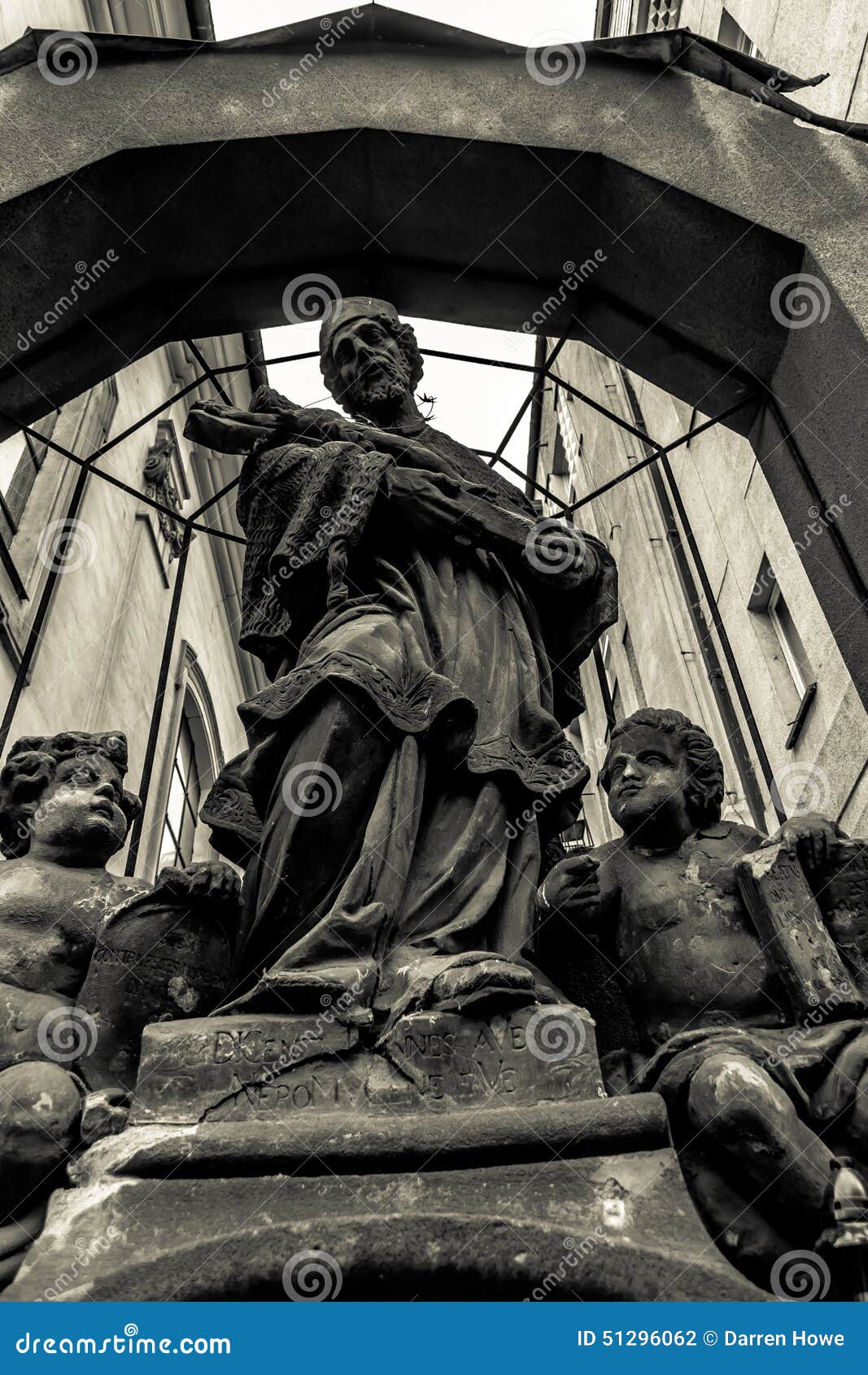 Prague street statue stock photo. Image of faith, czech - 51296062