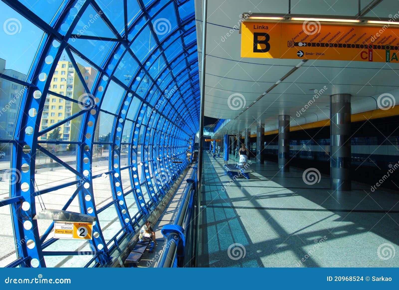 Prague subway station editorial stock image. Image of architecture ...