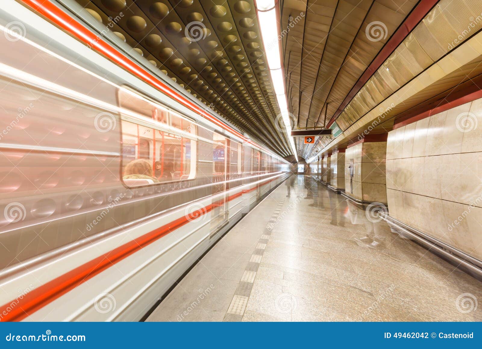 Prague subway stock photo. Image of blurred, railroad - 49462042
