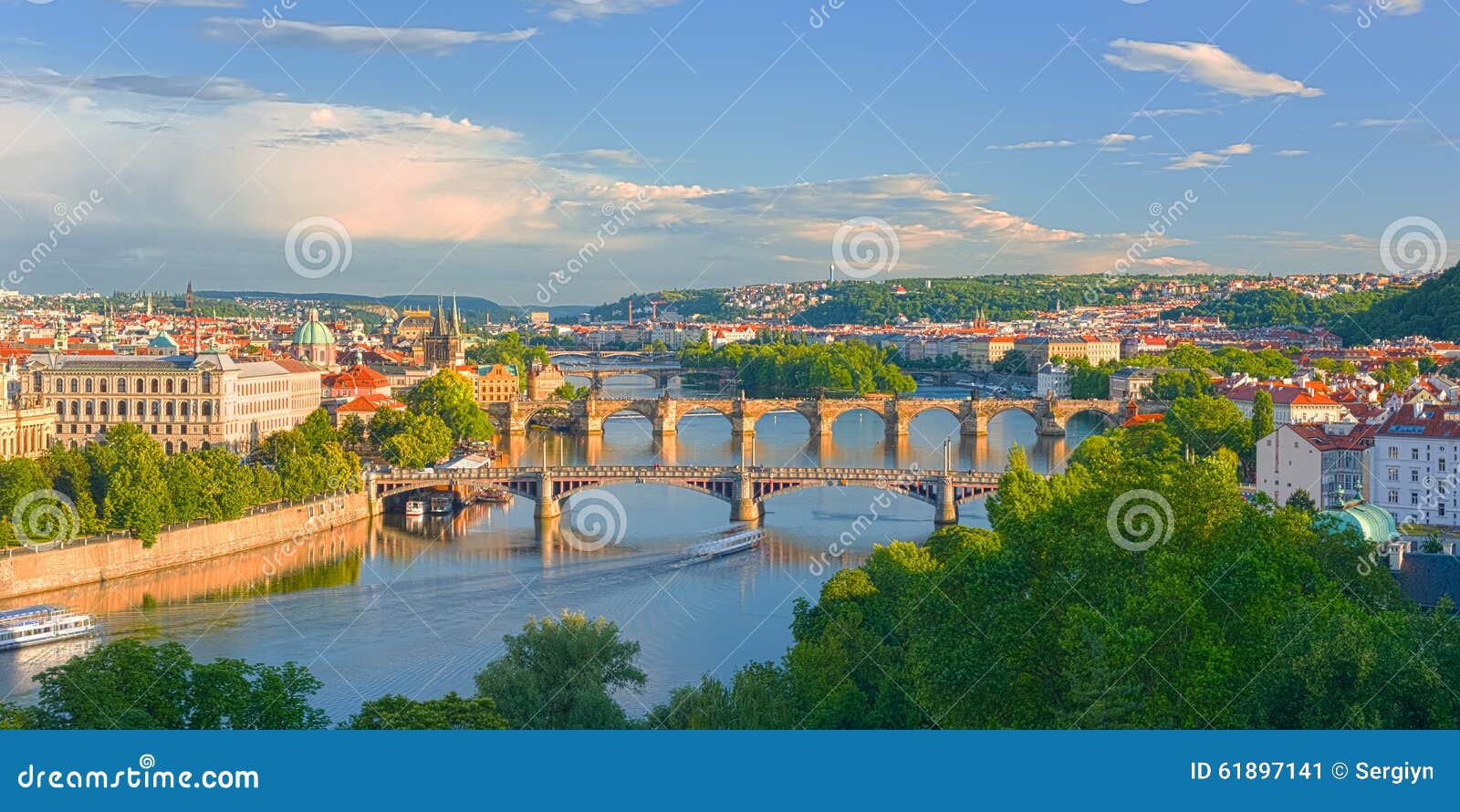 Prague at sunset time stock image. Image of spring, outdoors - 61897141