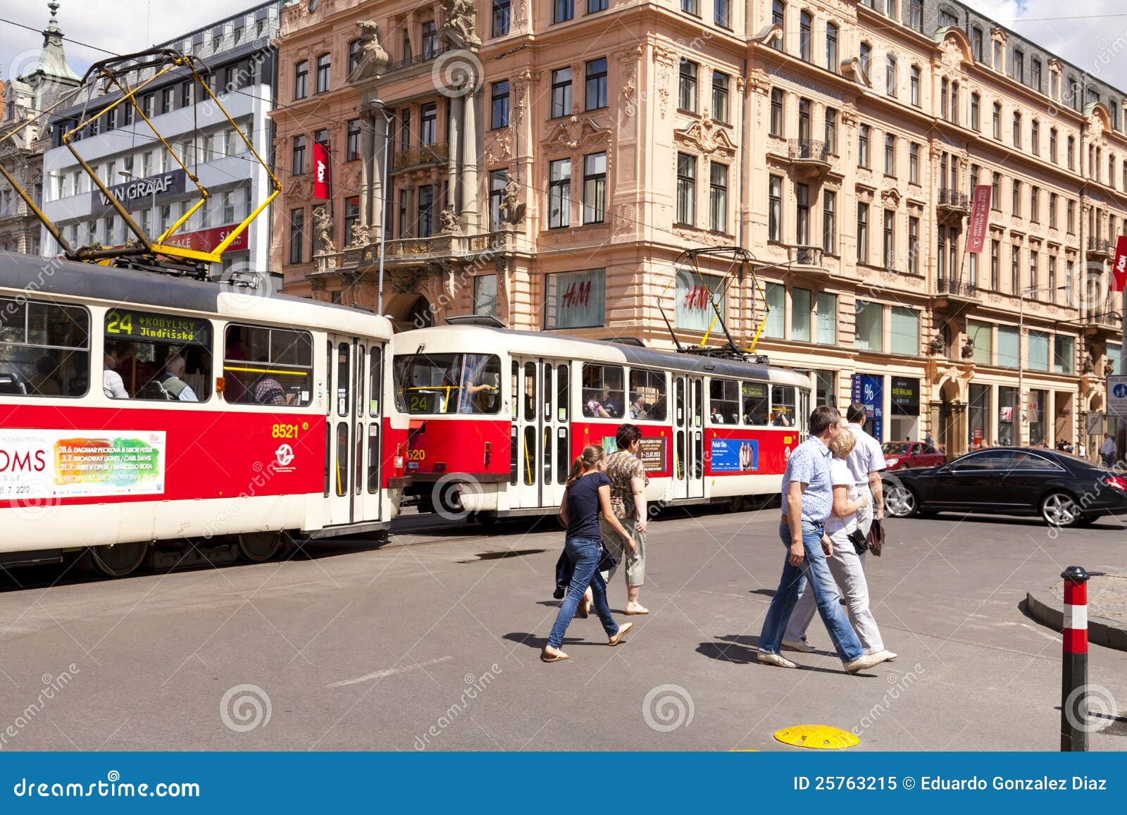 Prague Tram editorial image. Image of urban, tramway - 25763215
