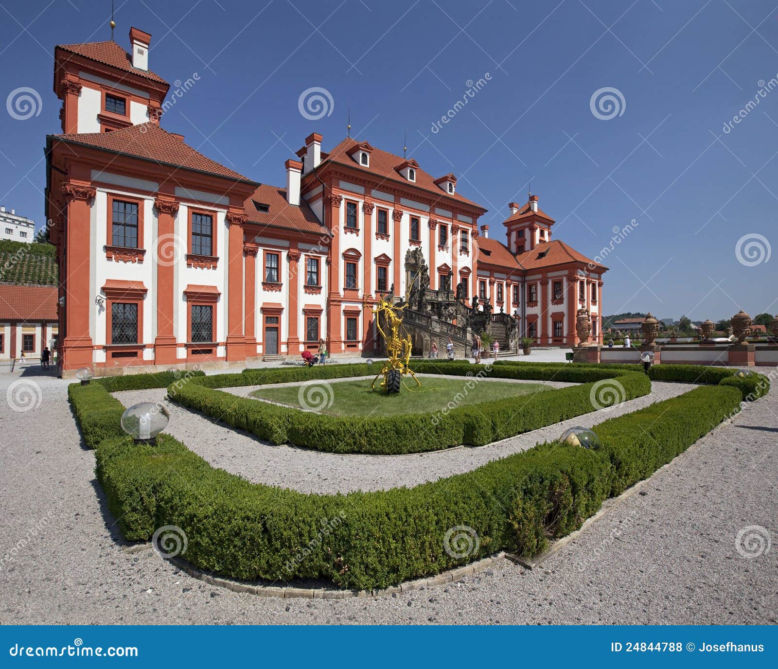 Prague - Troja Chateau stock photo. Image of fountain - 24844788