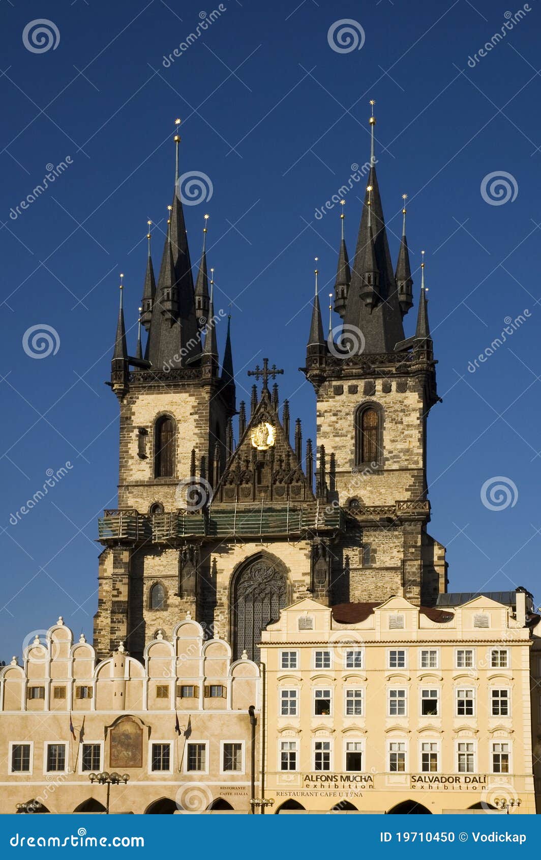 Prague - Tyn church stock photo. Image of central, tower - 19710450
