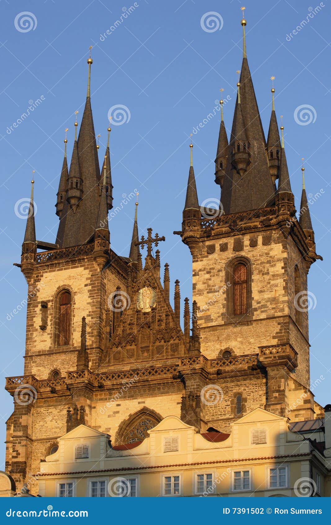 Prague Tyn Church stock photo. Image of republic, exterior - 7391502