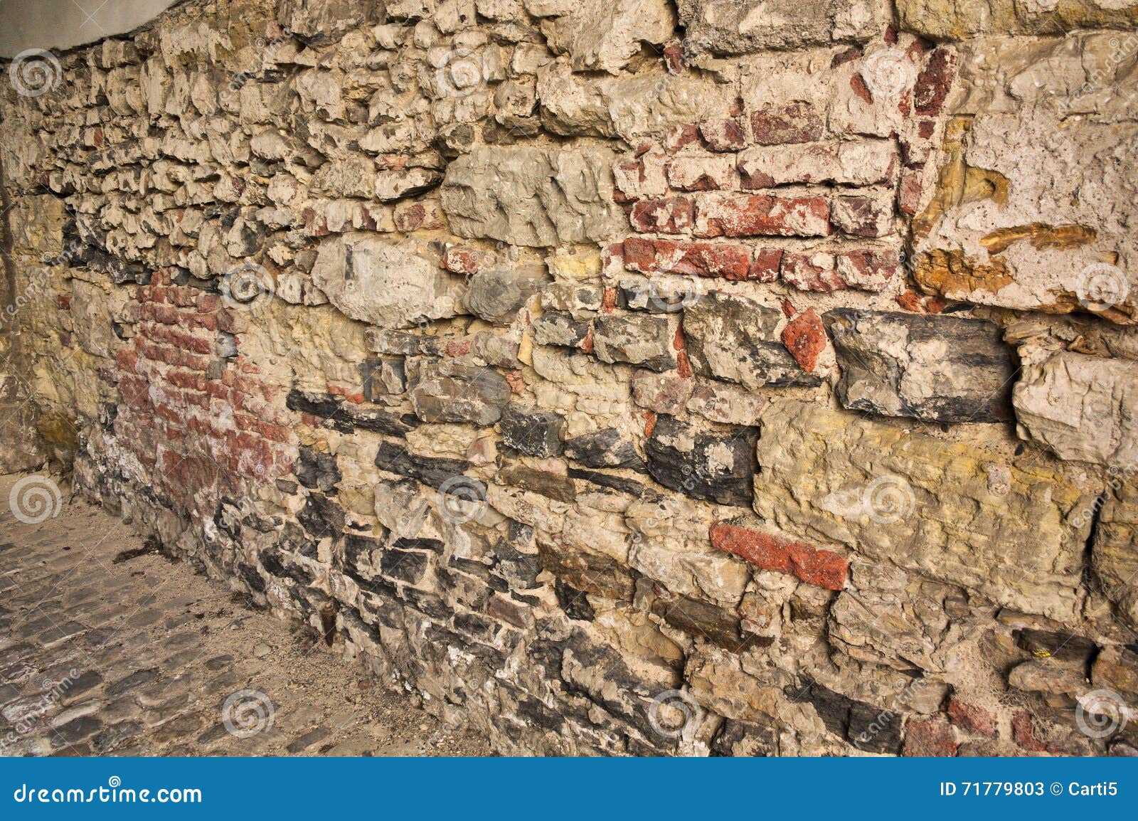 Prague, Upper Castle - Brickwork Wall. for Background Stock Image ...
