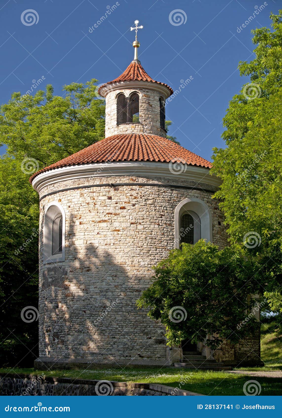 Prague, Vysehrad - Rotunda of St. Martin Stock Image - Image of culture ...
