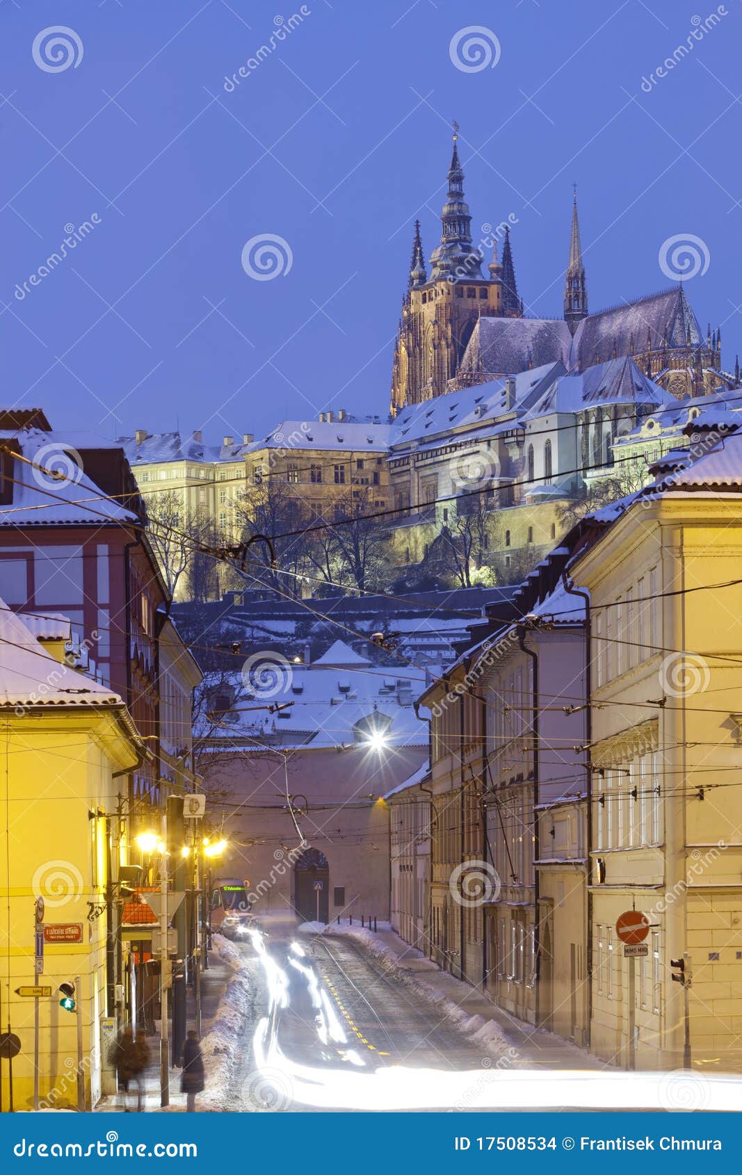 Prague in winter stock photo. Image of prague, light - 17508534