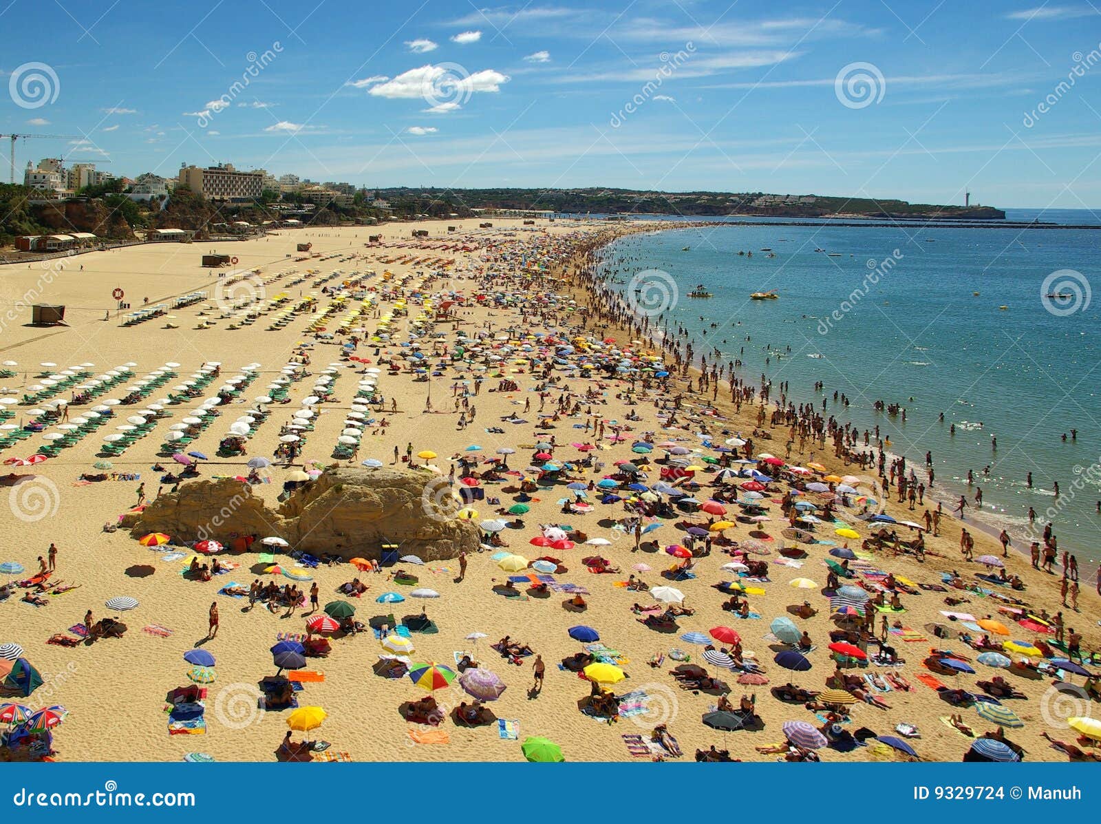 Praia da Rocha stock photo. Image of view, water, panoramic - 9329724