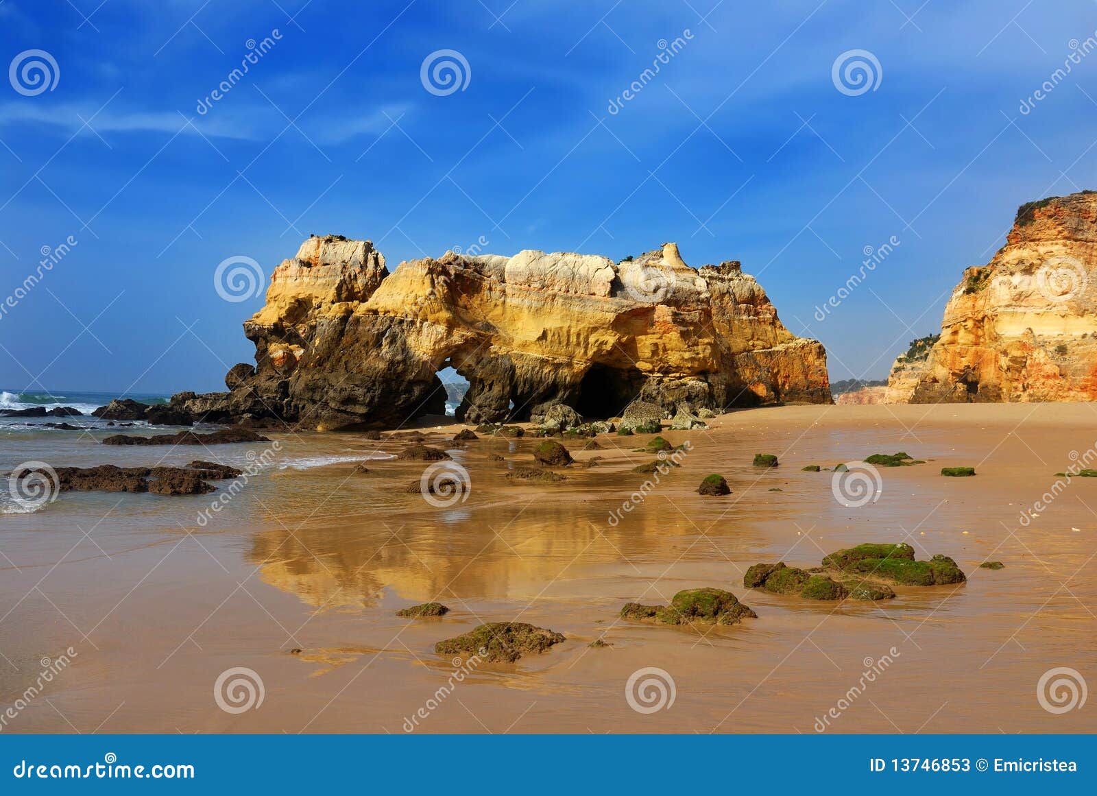 Praia da Rocha, Portugal stock image. Image of reef, coral - 13746853