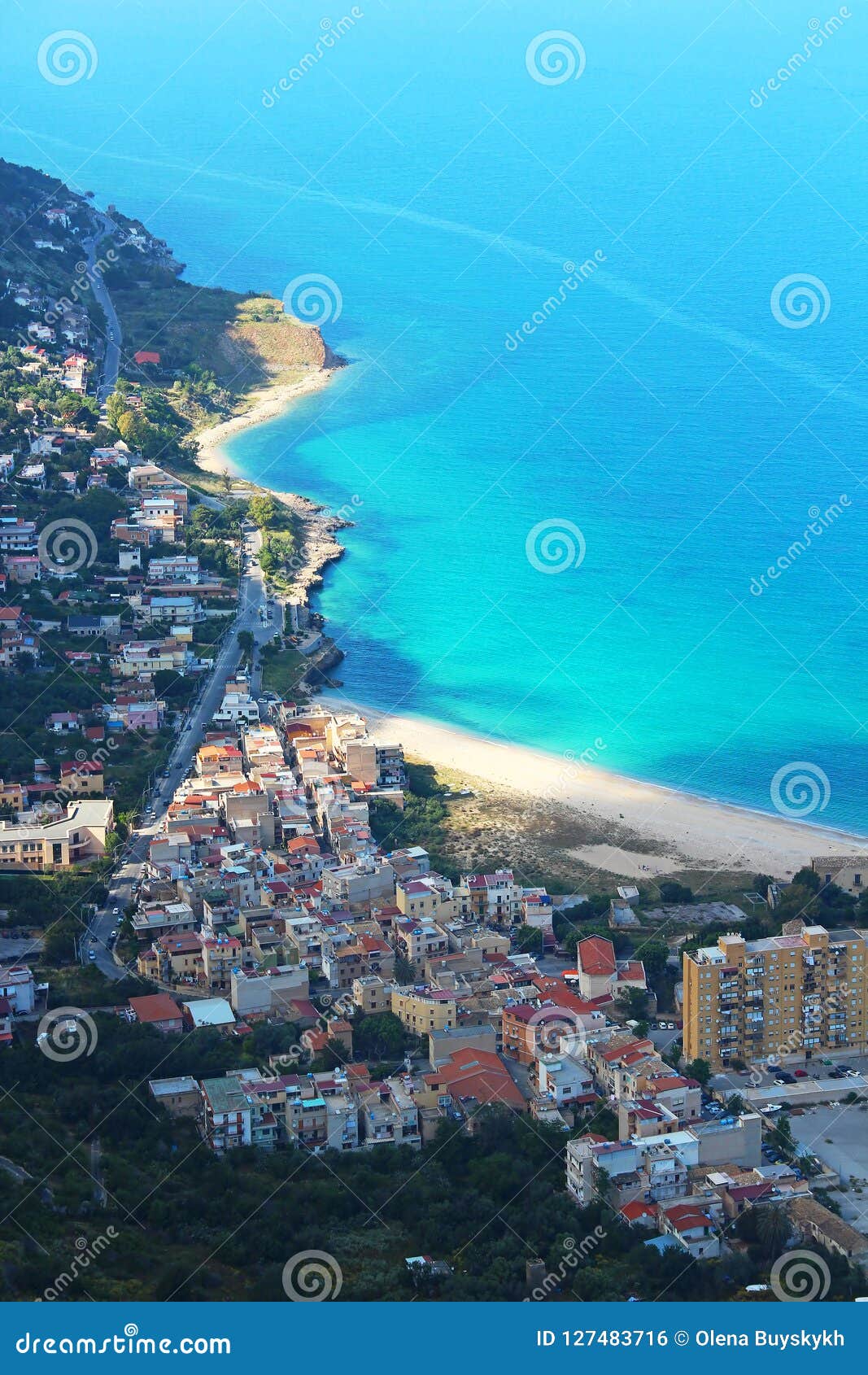 Praia Da Virgem Maria, Palermo, Itália Foto de Stock - Imagem de ...