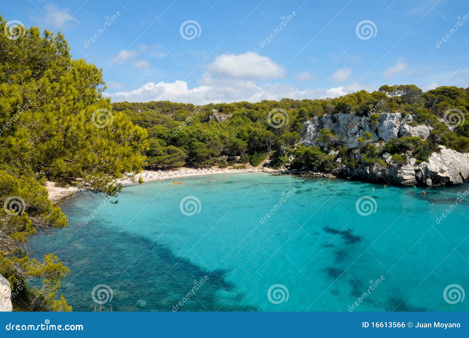 Praia De Macarella Em Menorca Balearic Island, Spain Foto de Stock ...