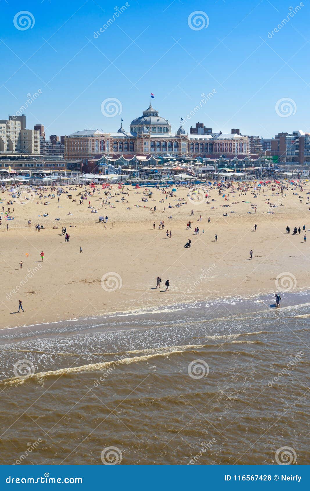 Praia De Scheveningen, Haia Foto de Stock - Imagem de céu, curso: 116567428