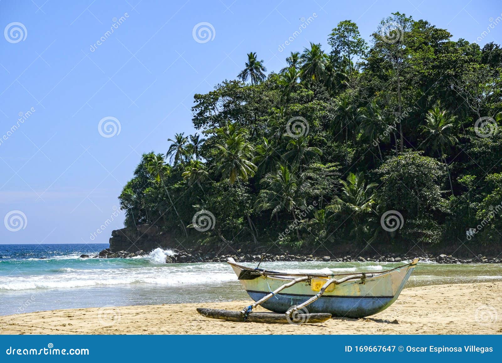 Praia De Talalla No Sri Lanka Imagem de Stock - Imagem de verde, povos ...