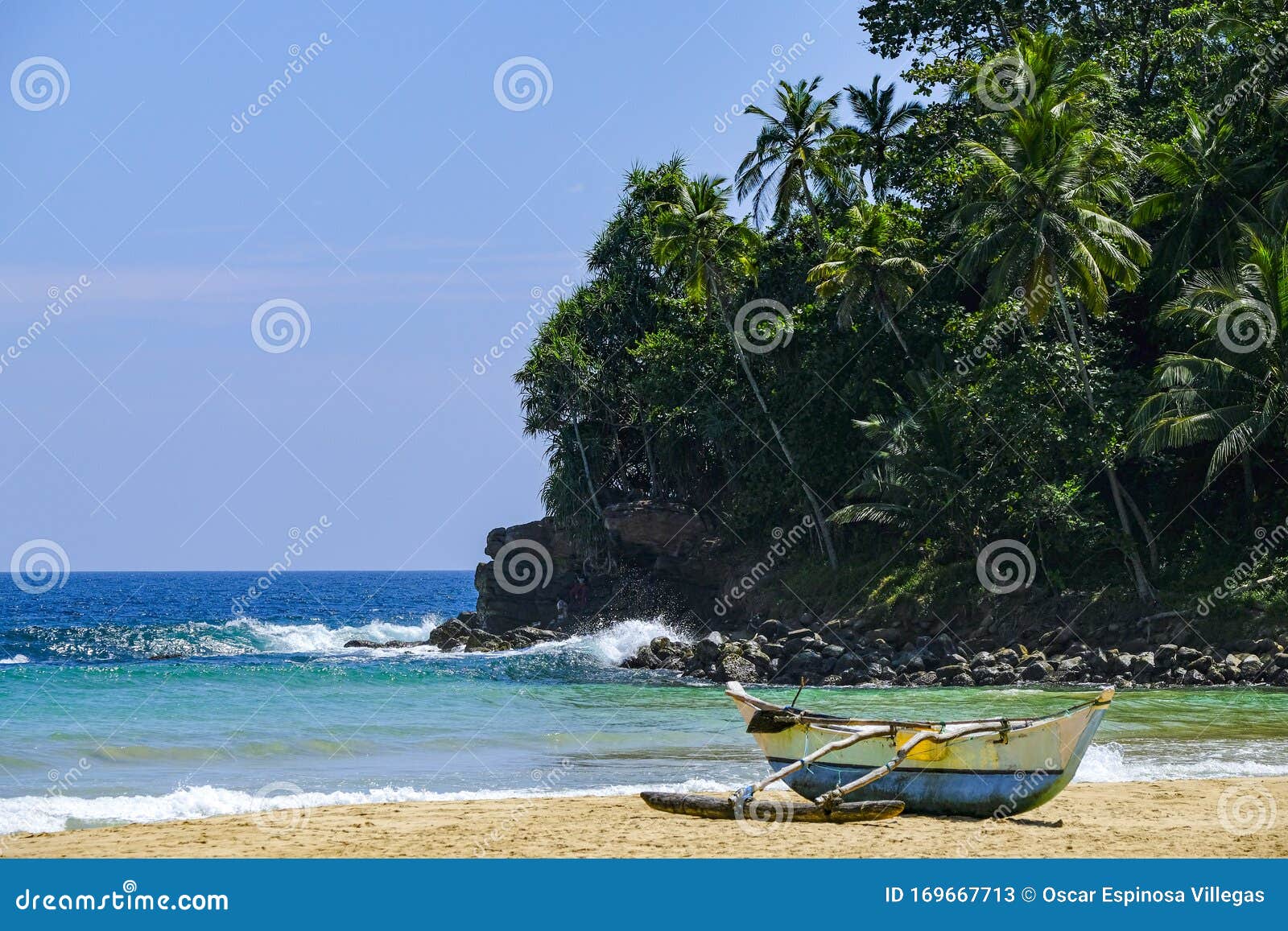 Praia De Talalla No Sri Lanka Imagem de Stock - Imagem de nave ...