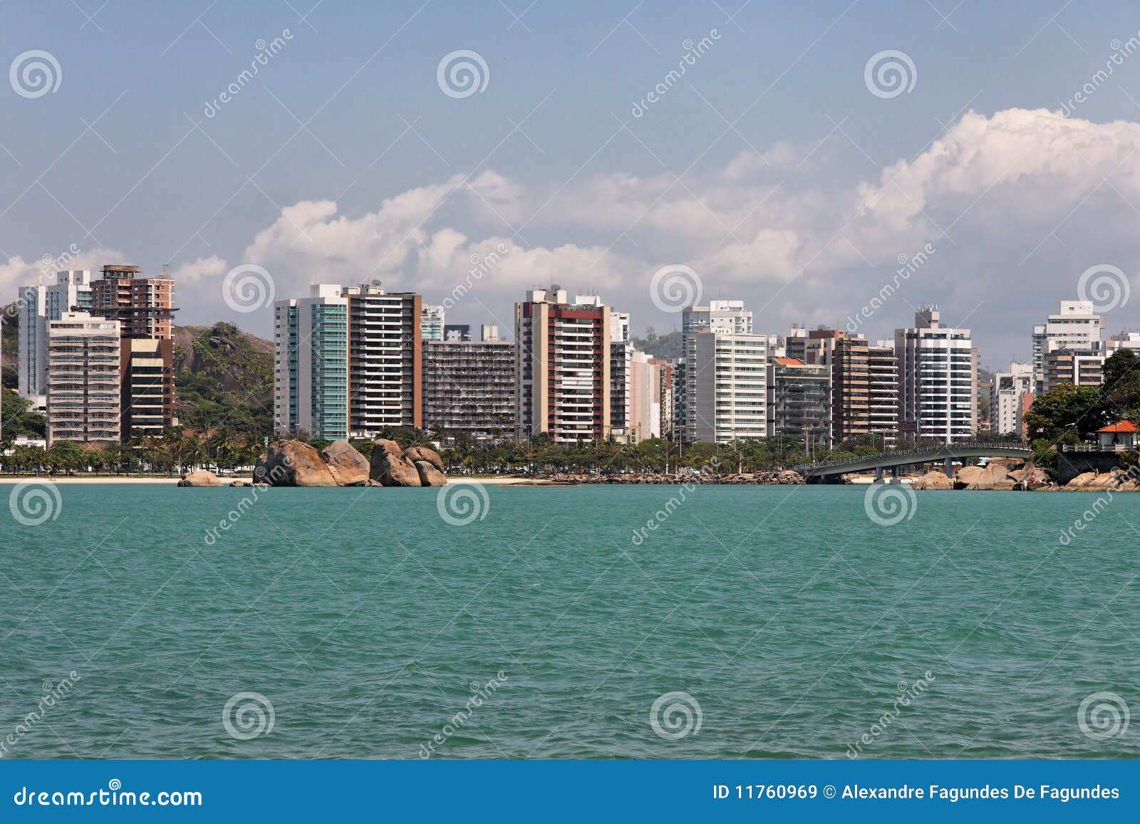 Praia do Canto Vitoria stock image. Image of brazil, latin - 11760969
