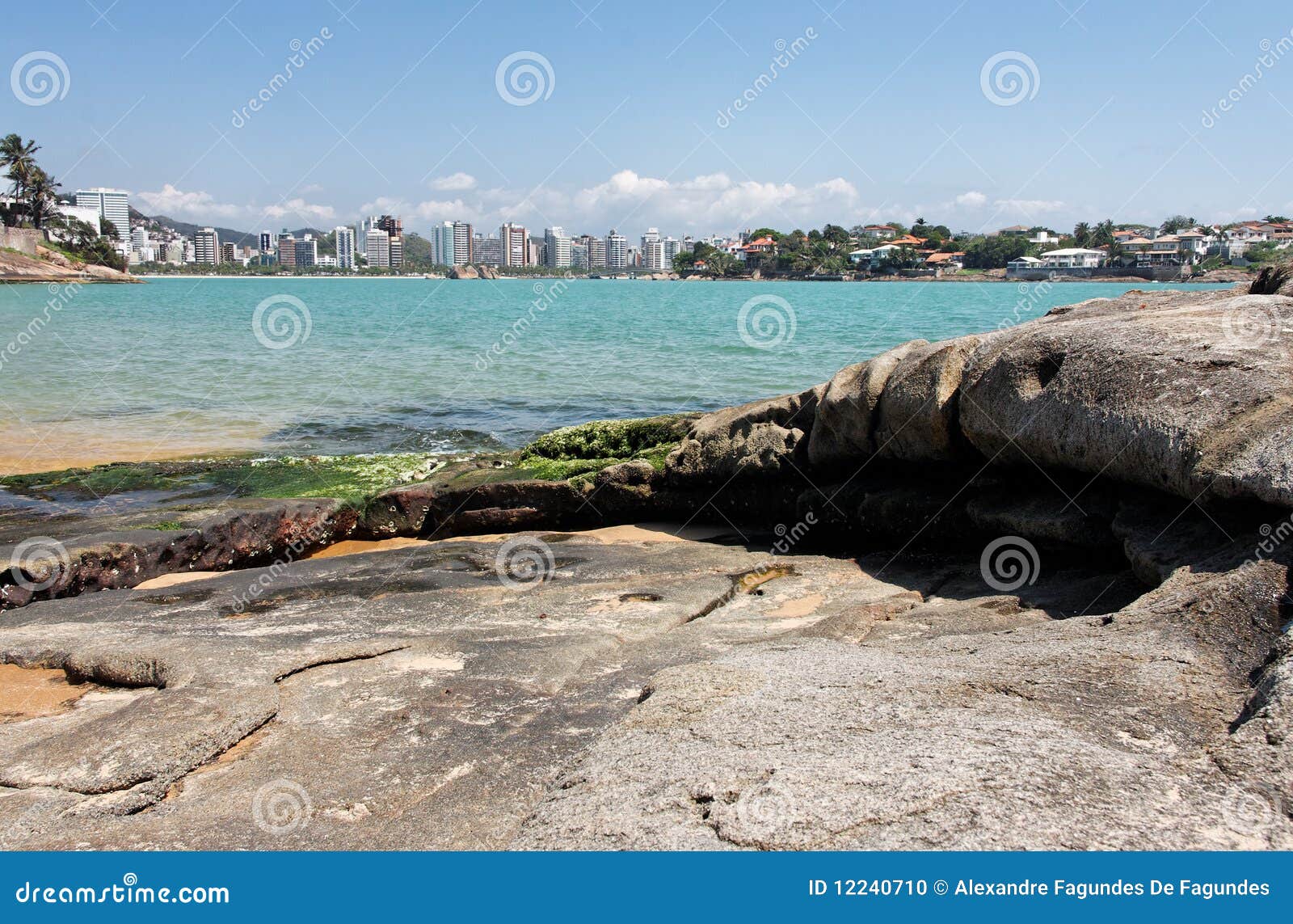 Praia do Canto Vitoria stock photo. Image of brazil, atlantic - 12240710