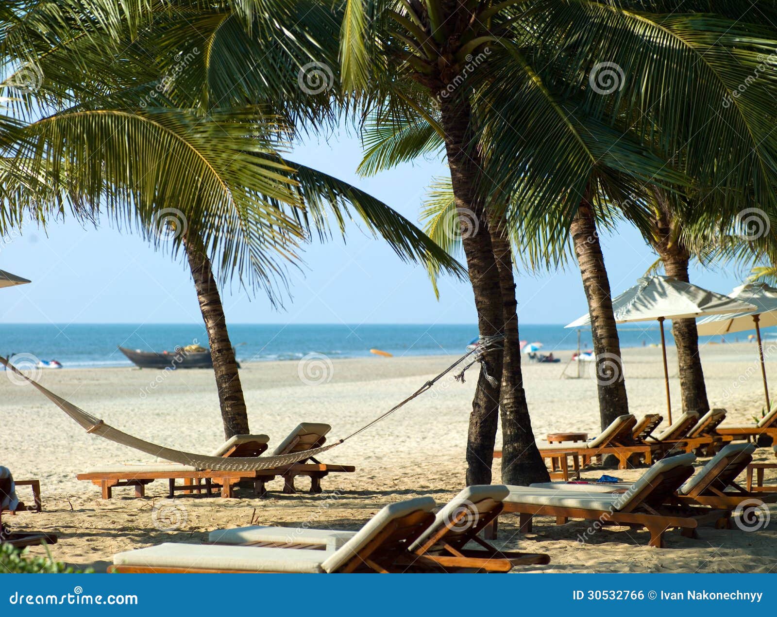 Praia em Goa foto de stock. Imagem de destinos, tranquilo - 30532766