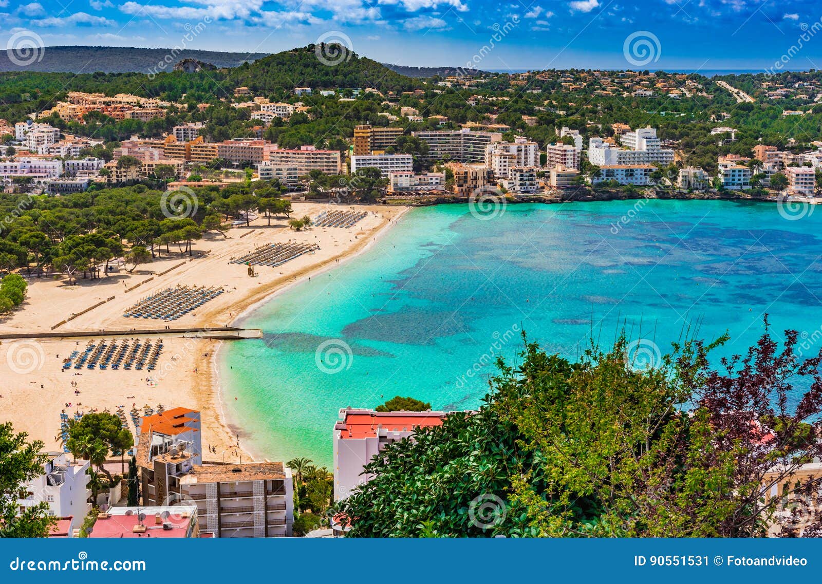 Praia Santa Ponsa De Majorca Da Espanha Imagem de Stock - Imagem de ...