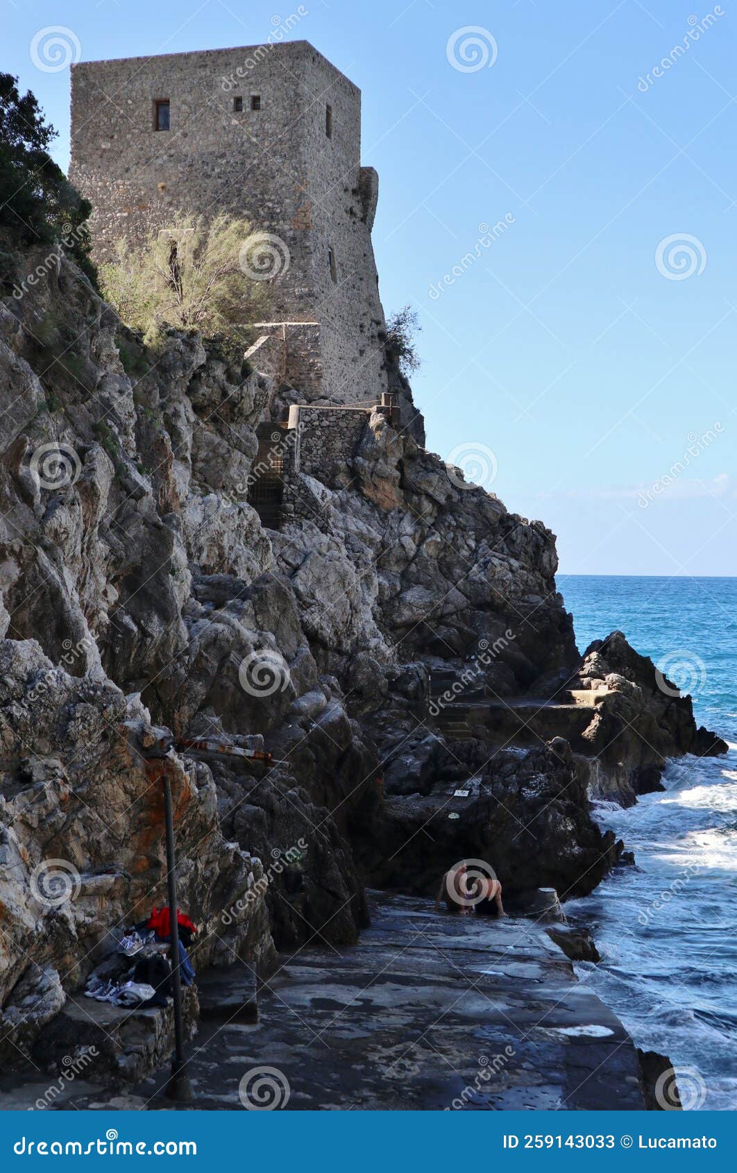Praiano - Torre Grado a Vettica Maggiore Stock Image - Image of italy ...
