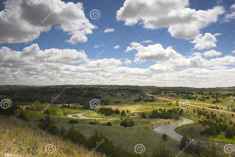 Prairie stock photo. Image of agriculture, creek, tree - 3615690