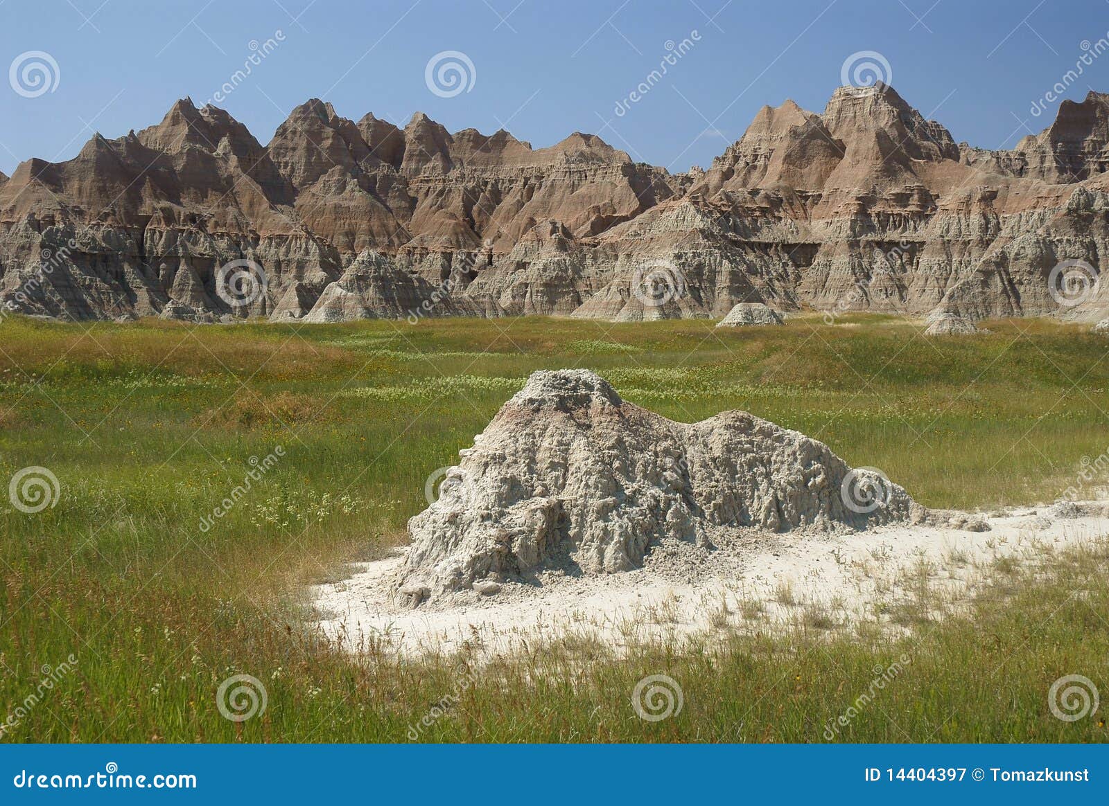 Prairie and Badlands stock image. Image of ridges, rocks - 14404397