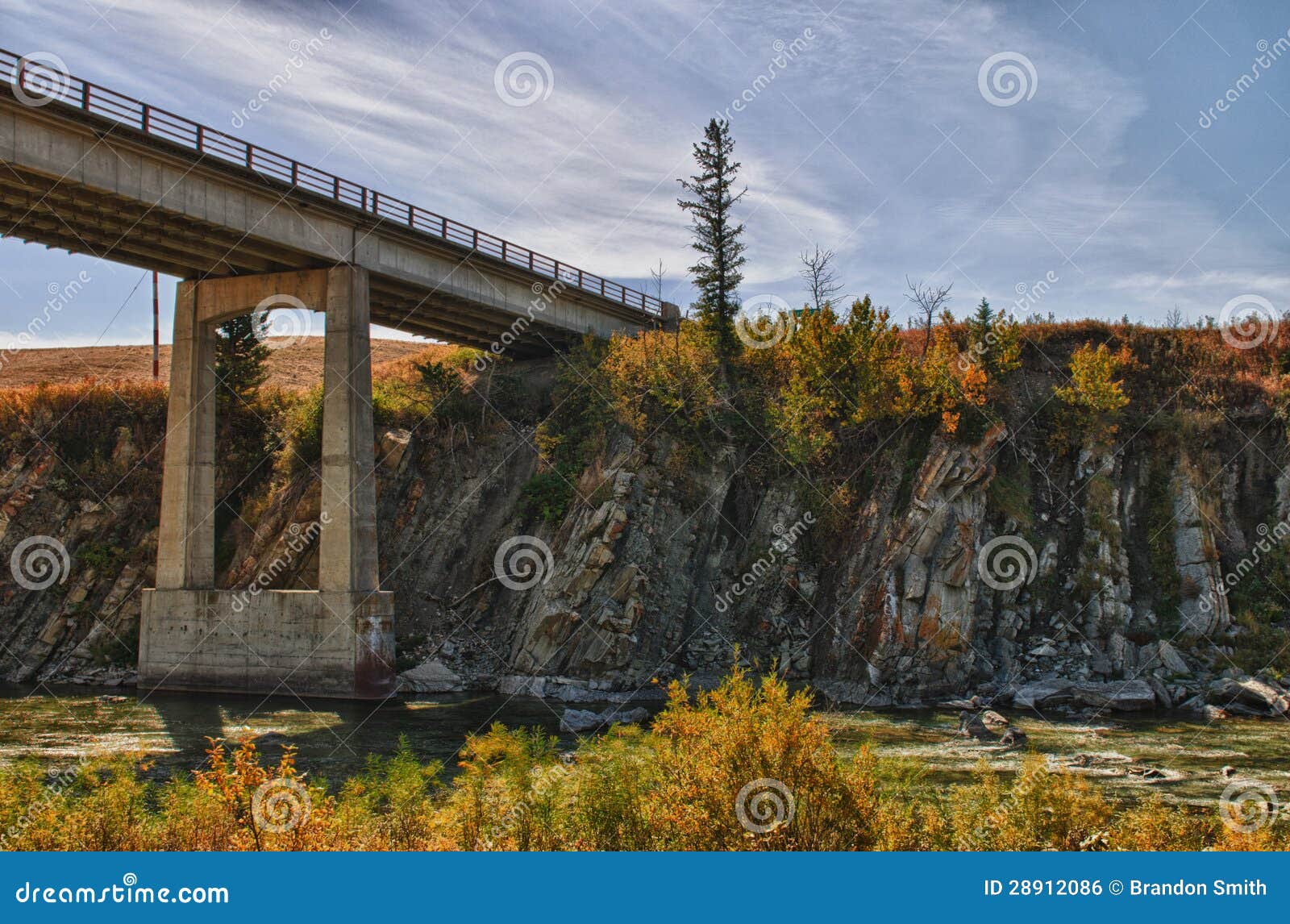 Prairie Bridge stock photo. Image of autumn, concrete - 28912086