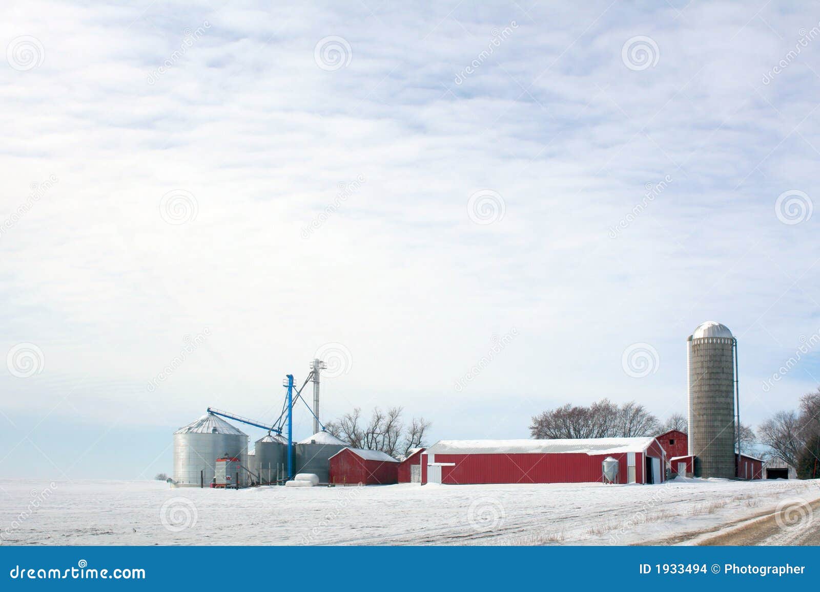 Prairie Farmstead in Winter Stock Photo - Image of midwest, fresh: 1933494