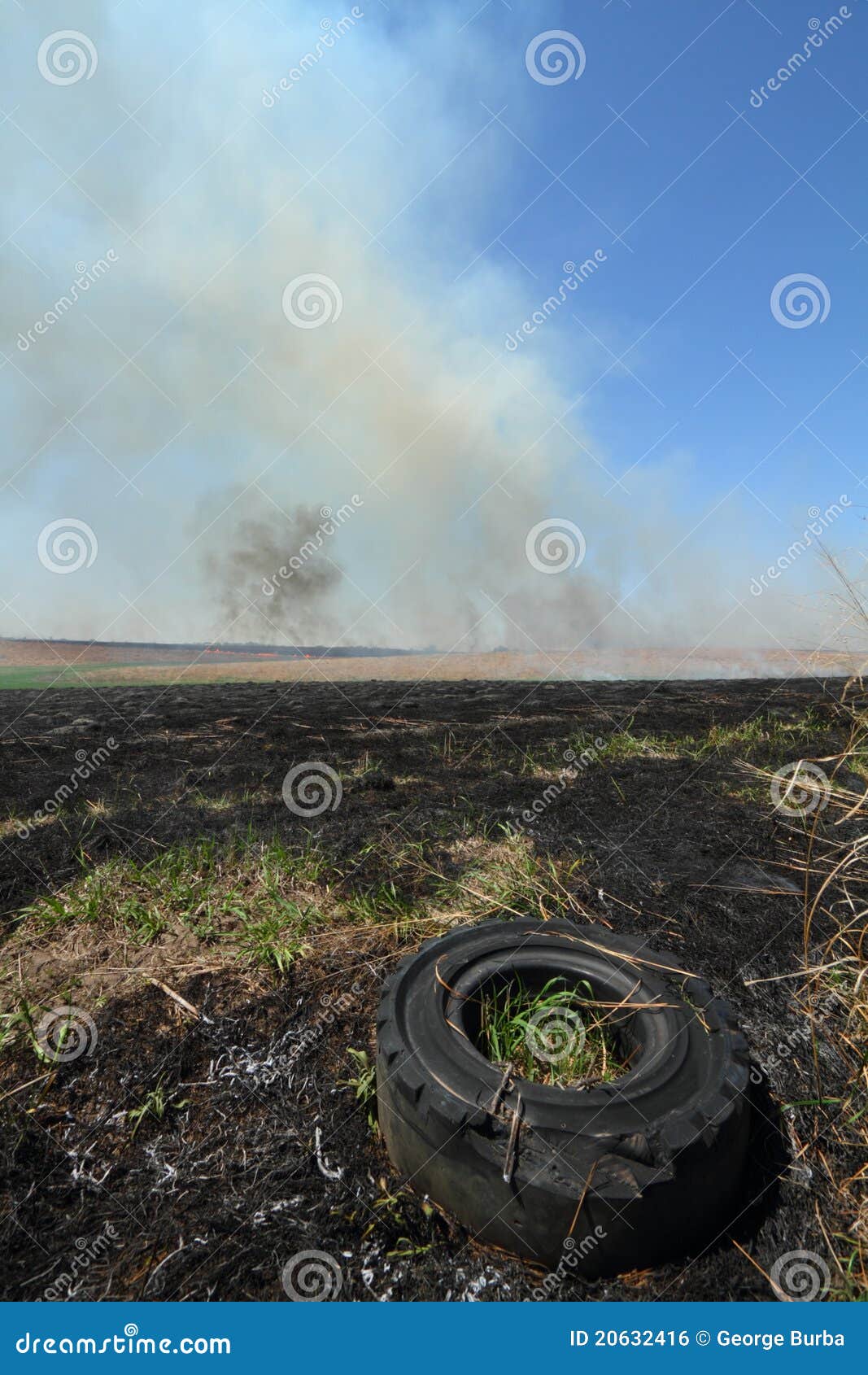 Prairie Fire stock photo. Image of farm, danger, bush - 20632416