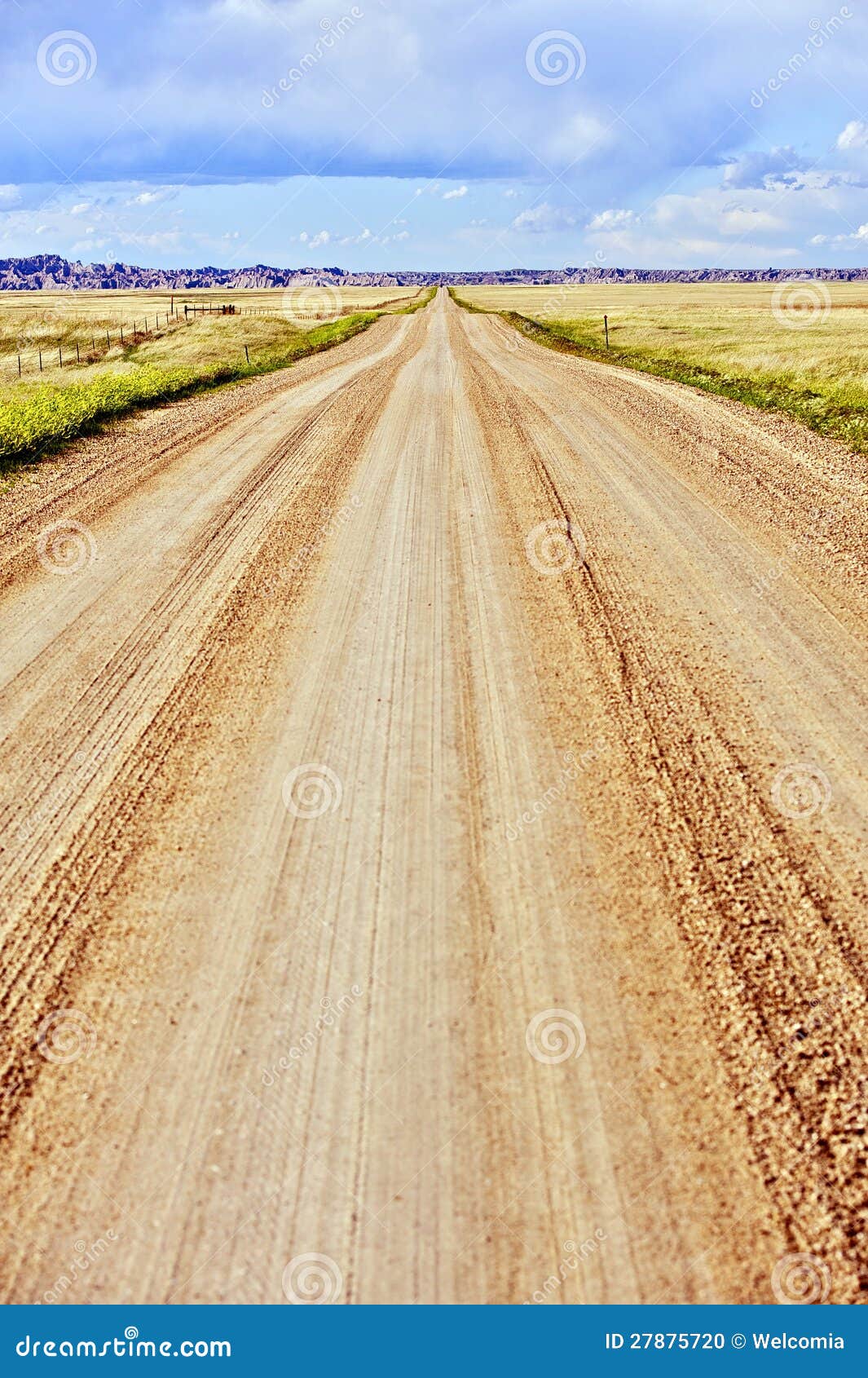 Prairie Gravel Road stock photo. Image of america, dakota - 27875720