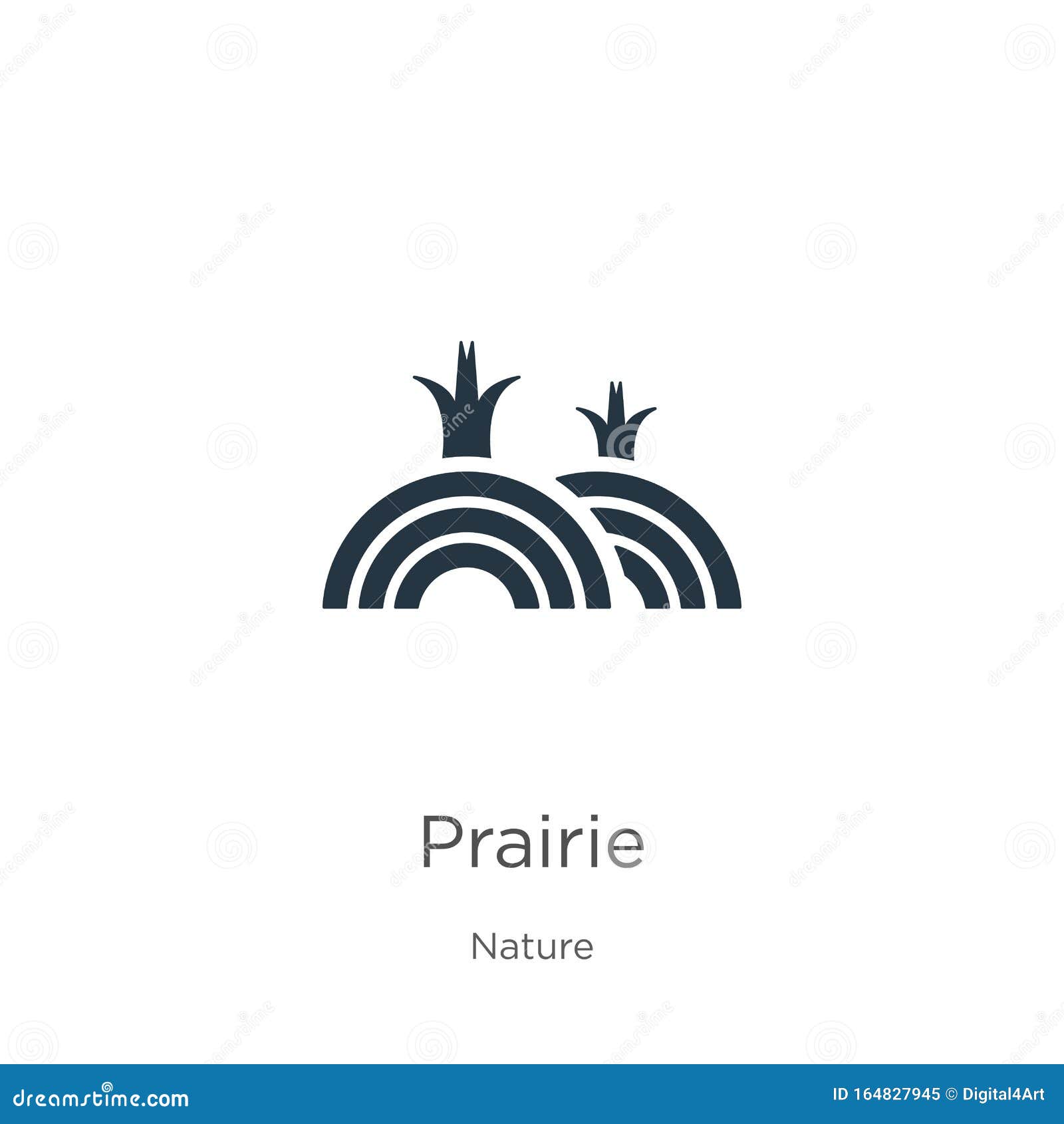 Prairie Icon Vector Trendy Flat Prairie Icon From Nature Collection Isolated On White